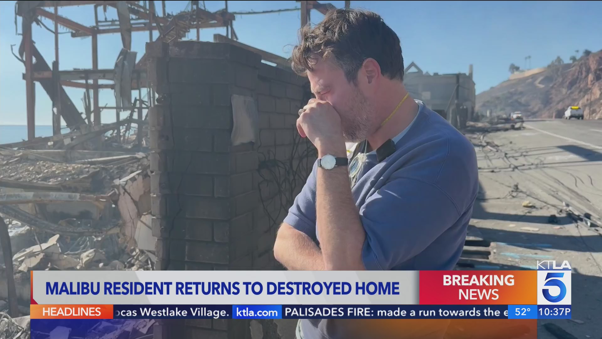 Malibu fire victim returns to the rubble of his home – KTLA