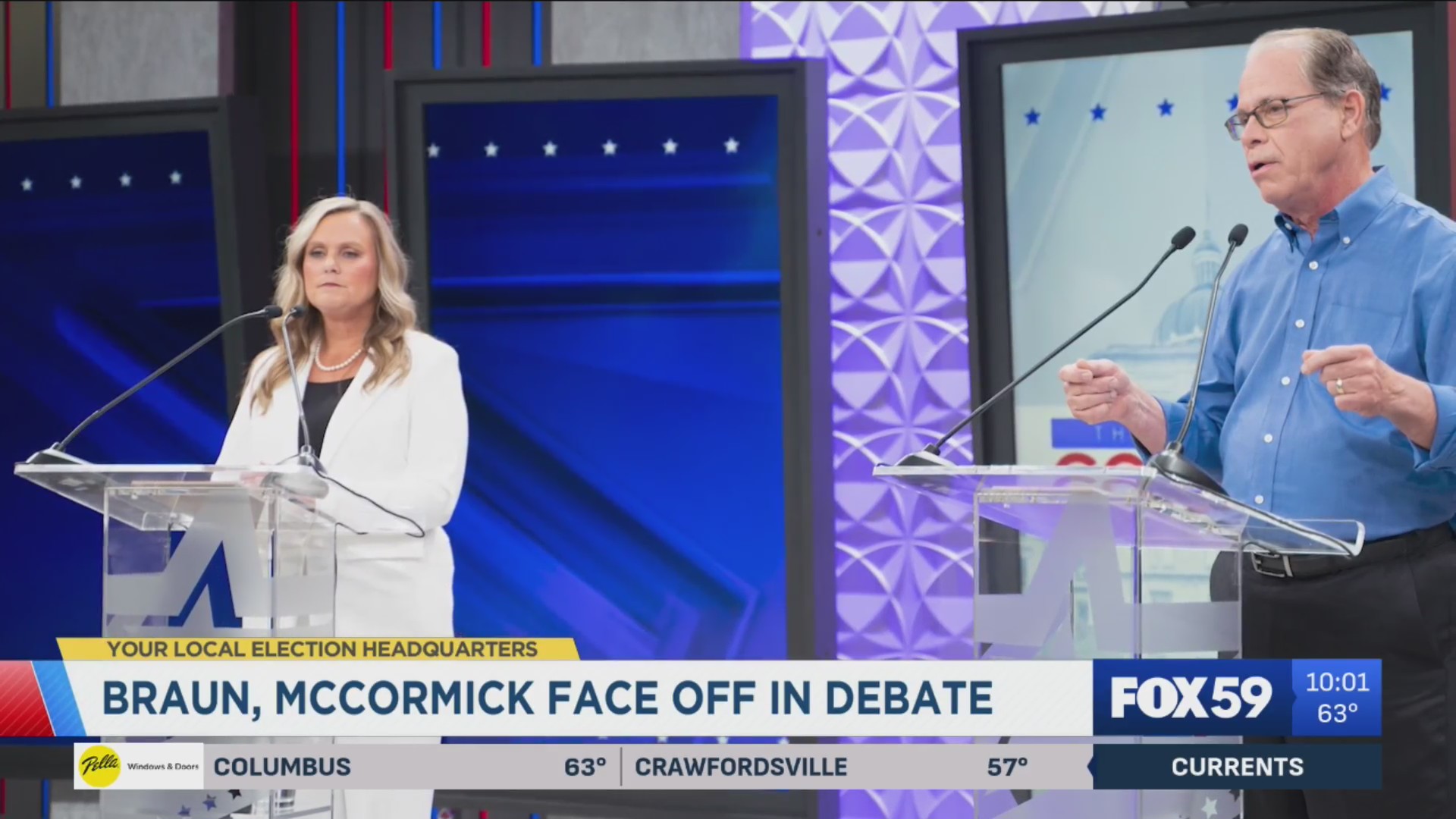 Mike Braun and Jennifer McCormick face off during FOX59/CBS4 debate ...