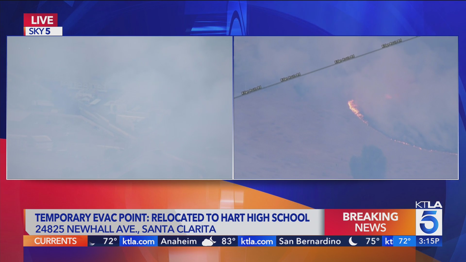 Hart High School is new evacuation shelter for Hughes Fire – KTLA