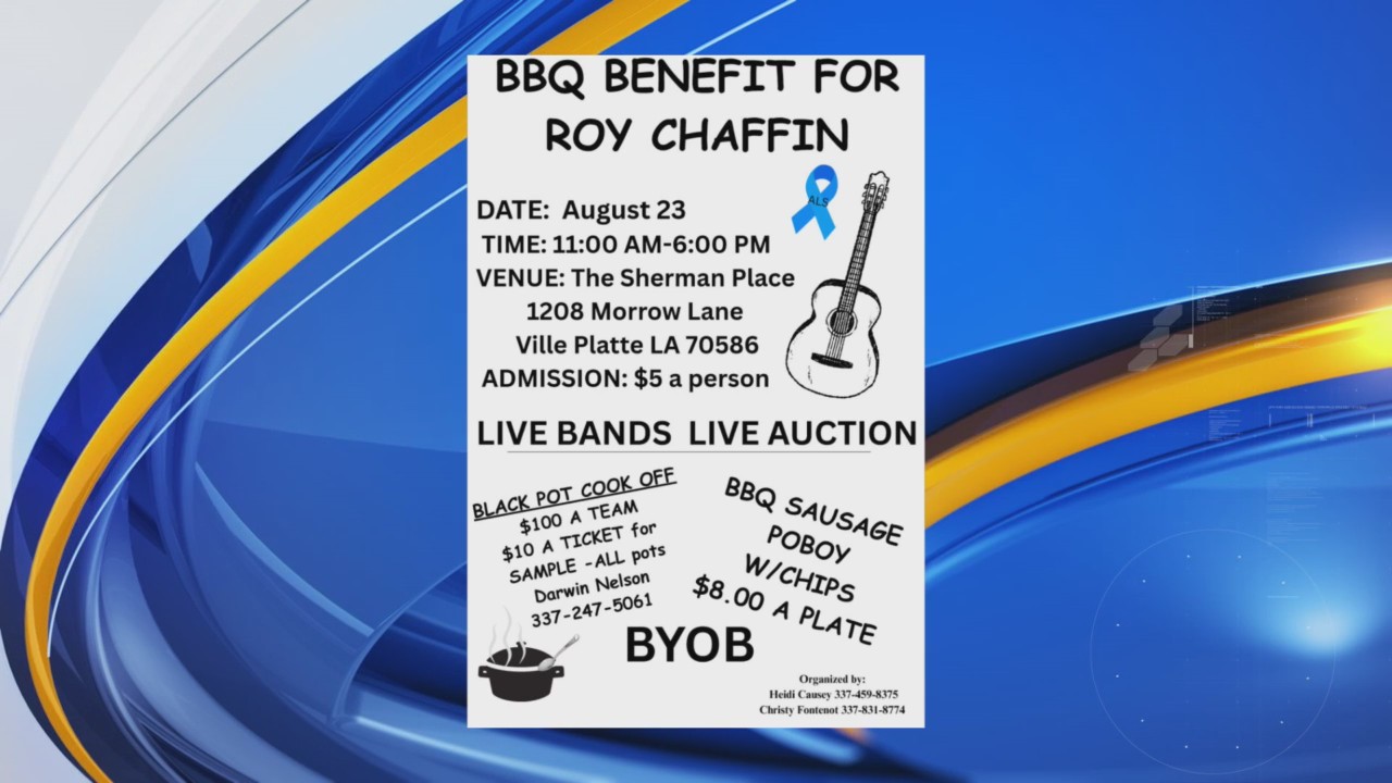 BBQ & Black Pot Cook-off benefitting Roy Chaffin August 23 – KLFY.com