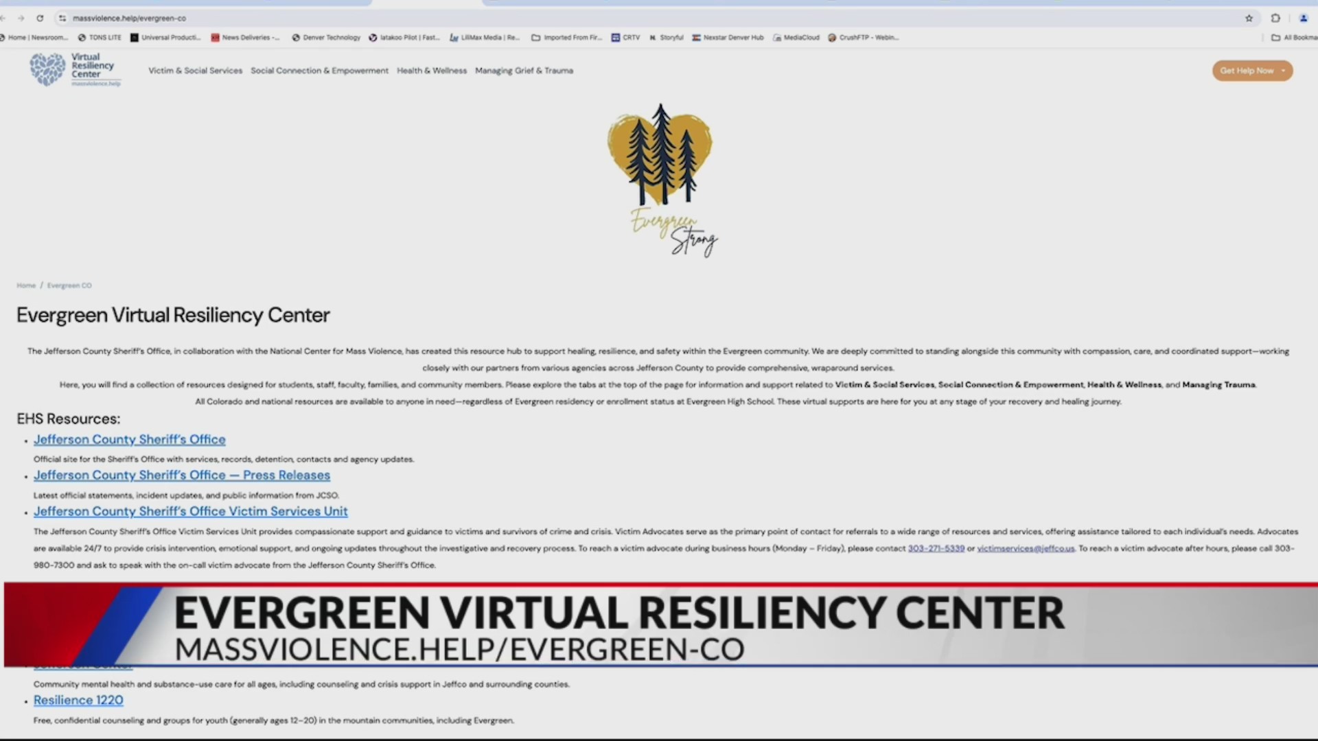 New resource hub created support Evergreen community after shooting ...
