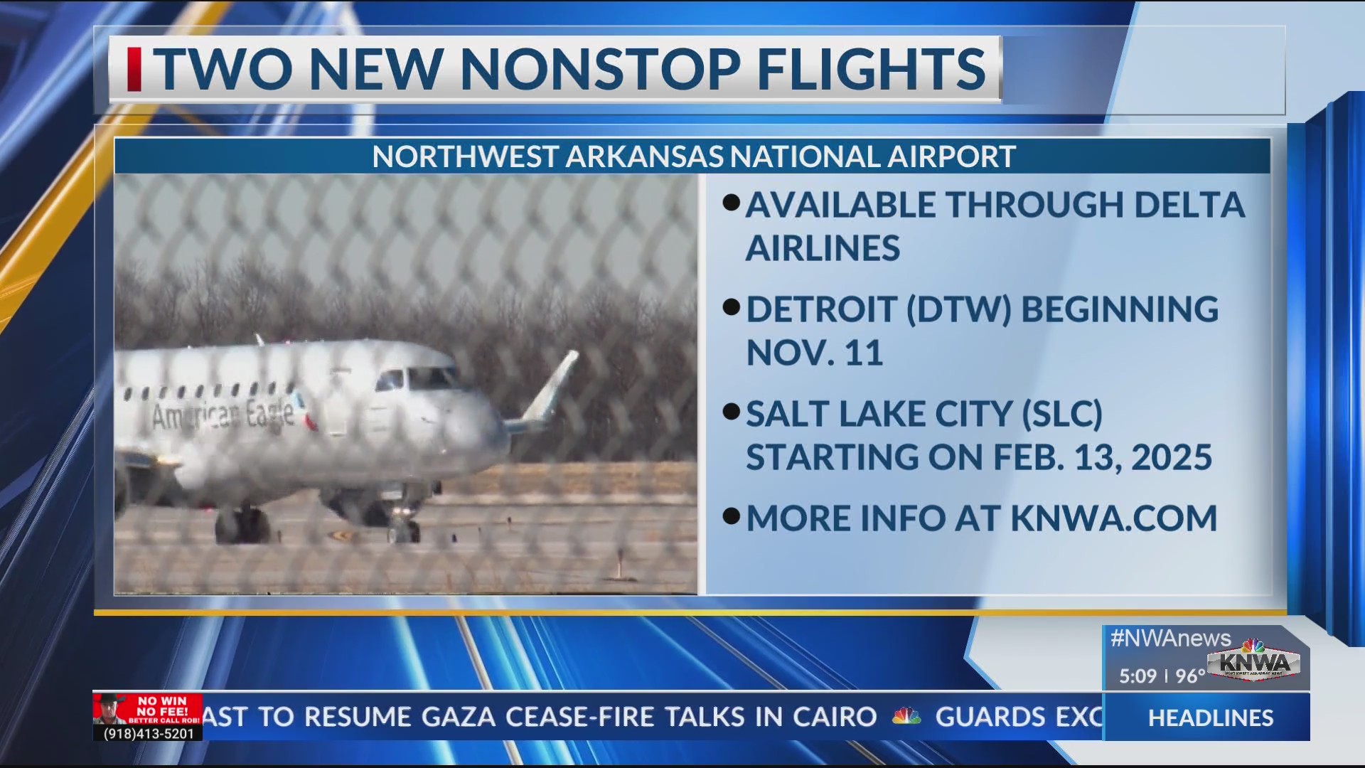 XNA announces nonstop flights by Delta to Salt Lake City, Detroit ...