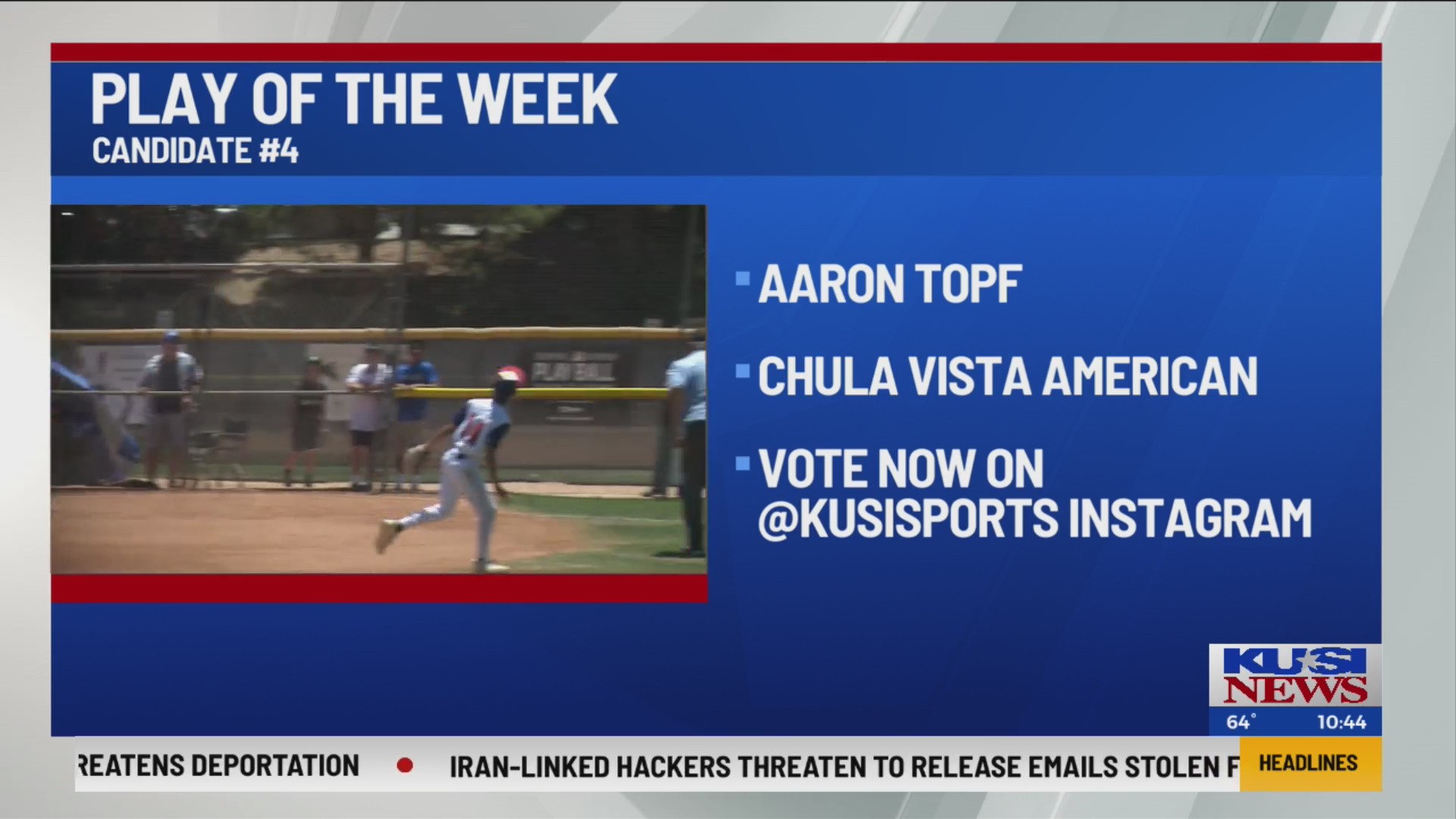 Play of the Week June 30 – FOX 5 San Diego & KUSI News