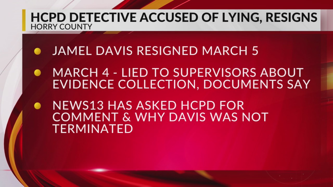 Now-former Horry County police detective resigns after lying to ...