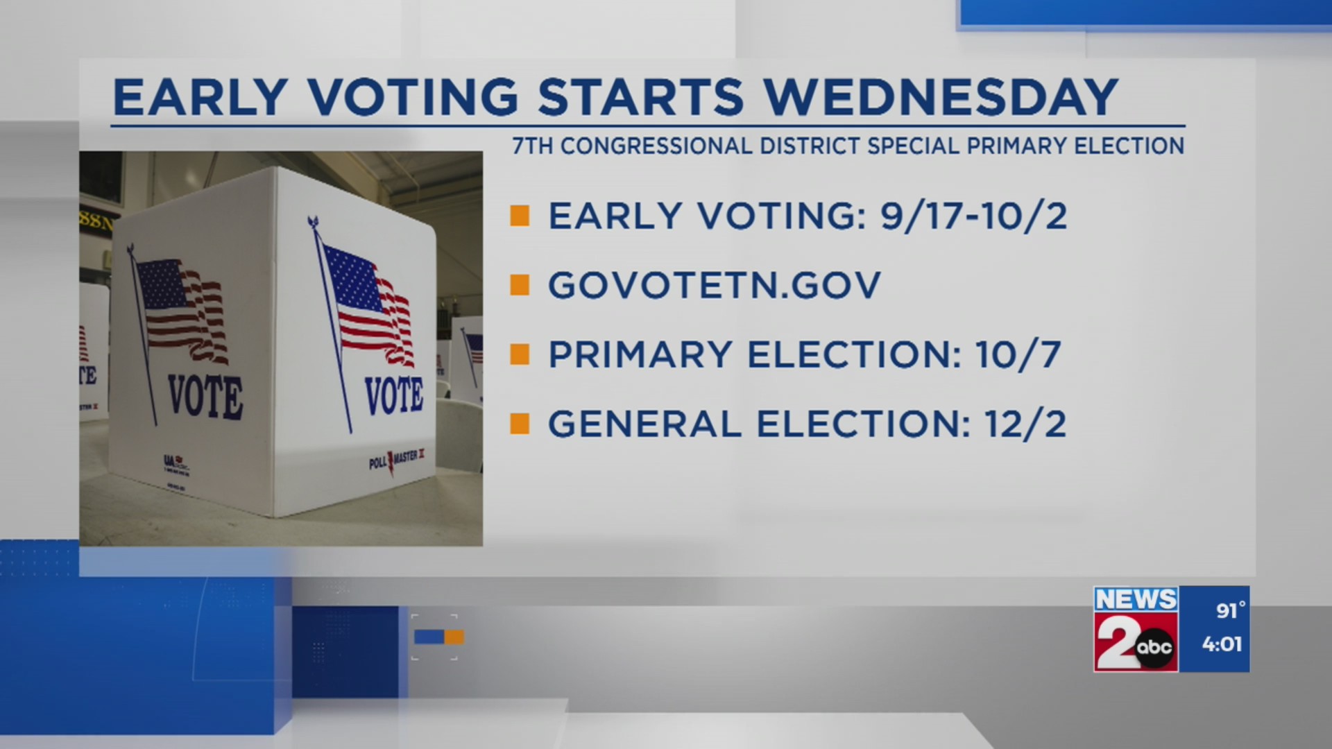 Early voting for special election begins Wednesday – WKRN News 2