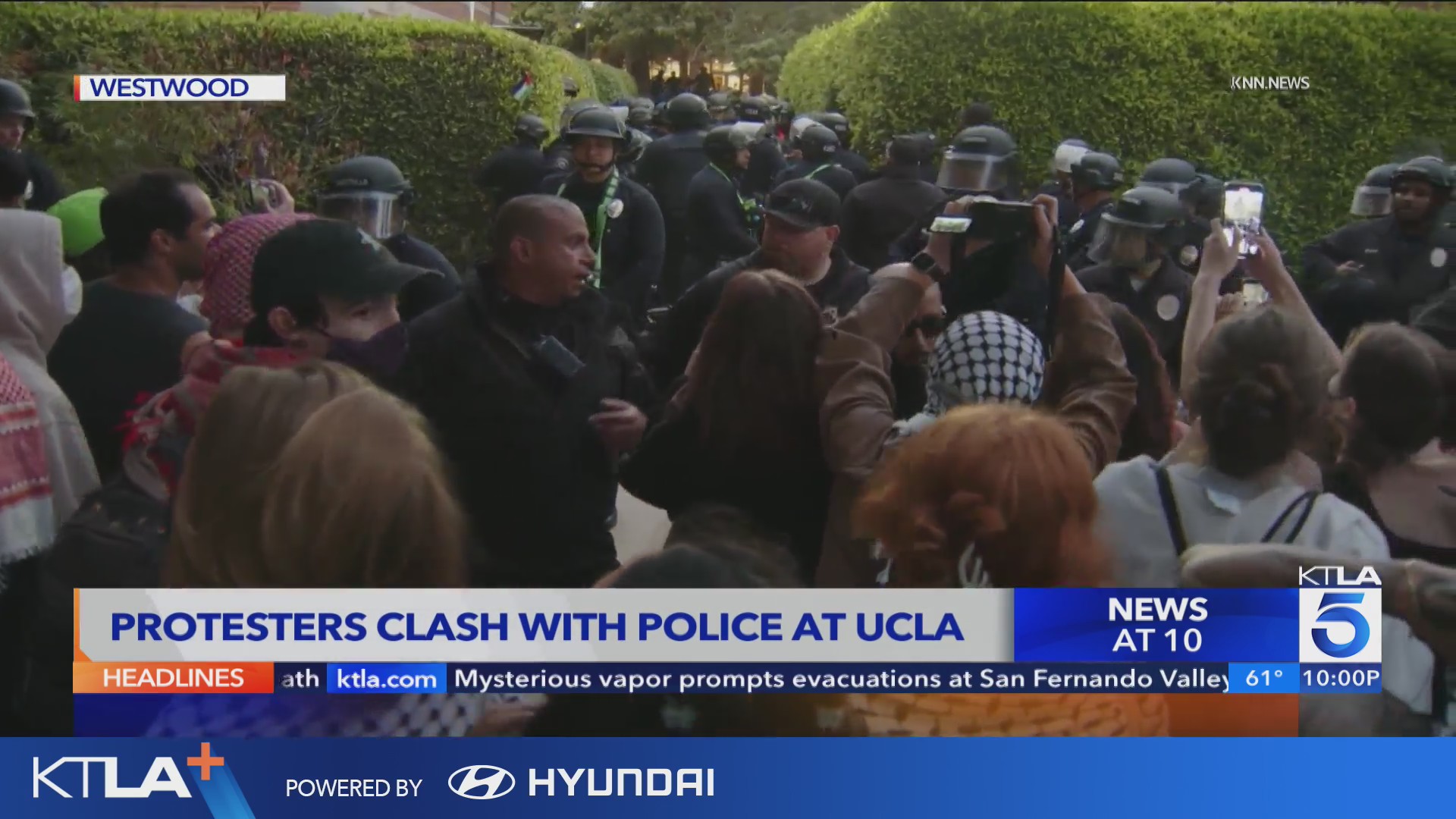 Protesters clash with police at UCLA – KTLA