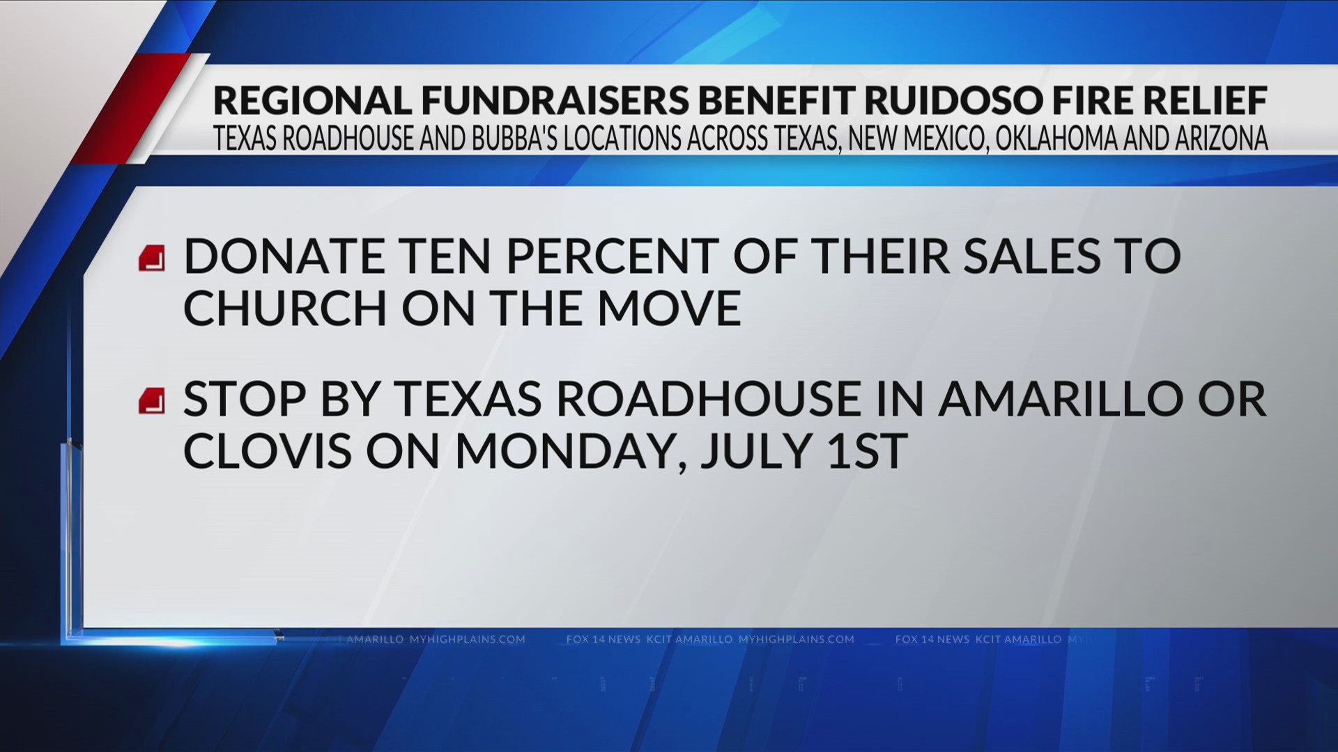 Dinner at Texas Roadhouse can raise funds for Ruidoso Fire Relief on ...