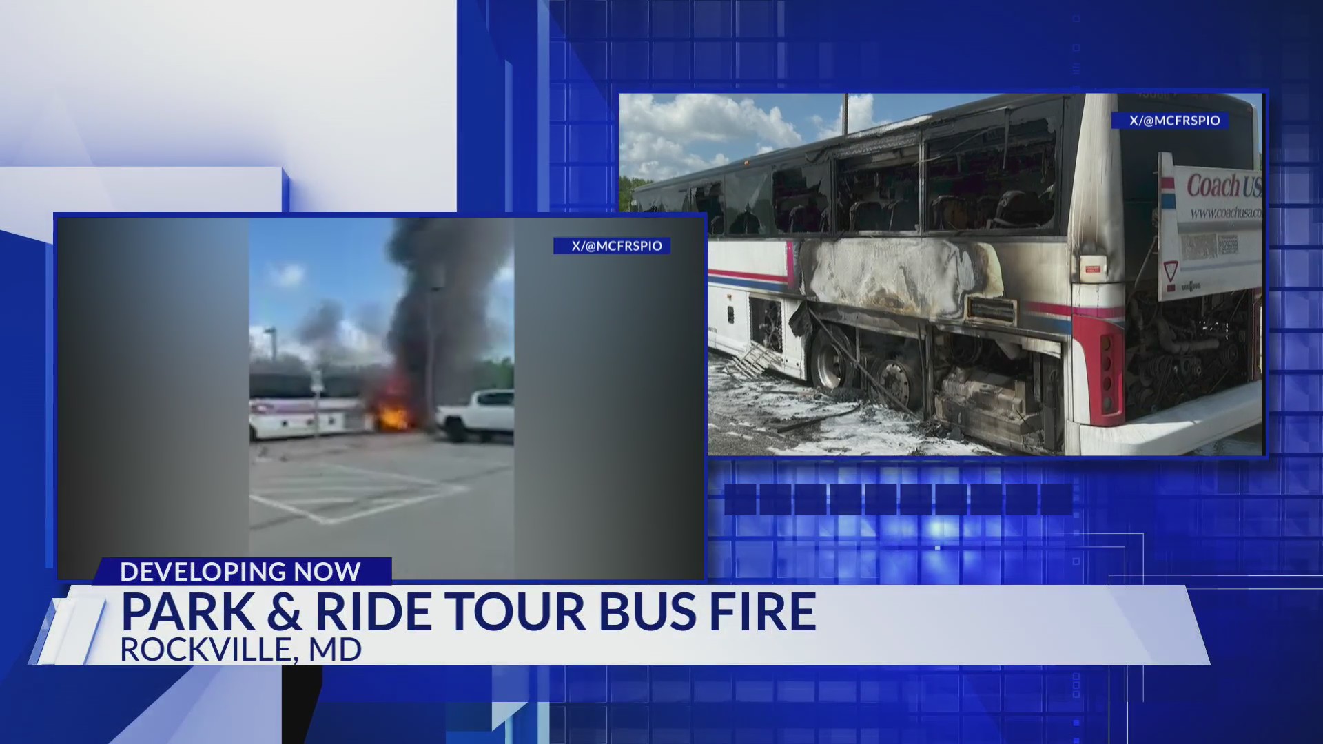 Tour bus catches fire with multiple people on board in Montgomery ...