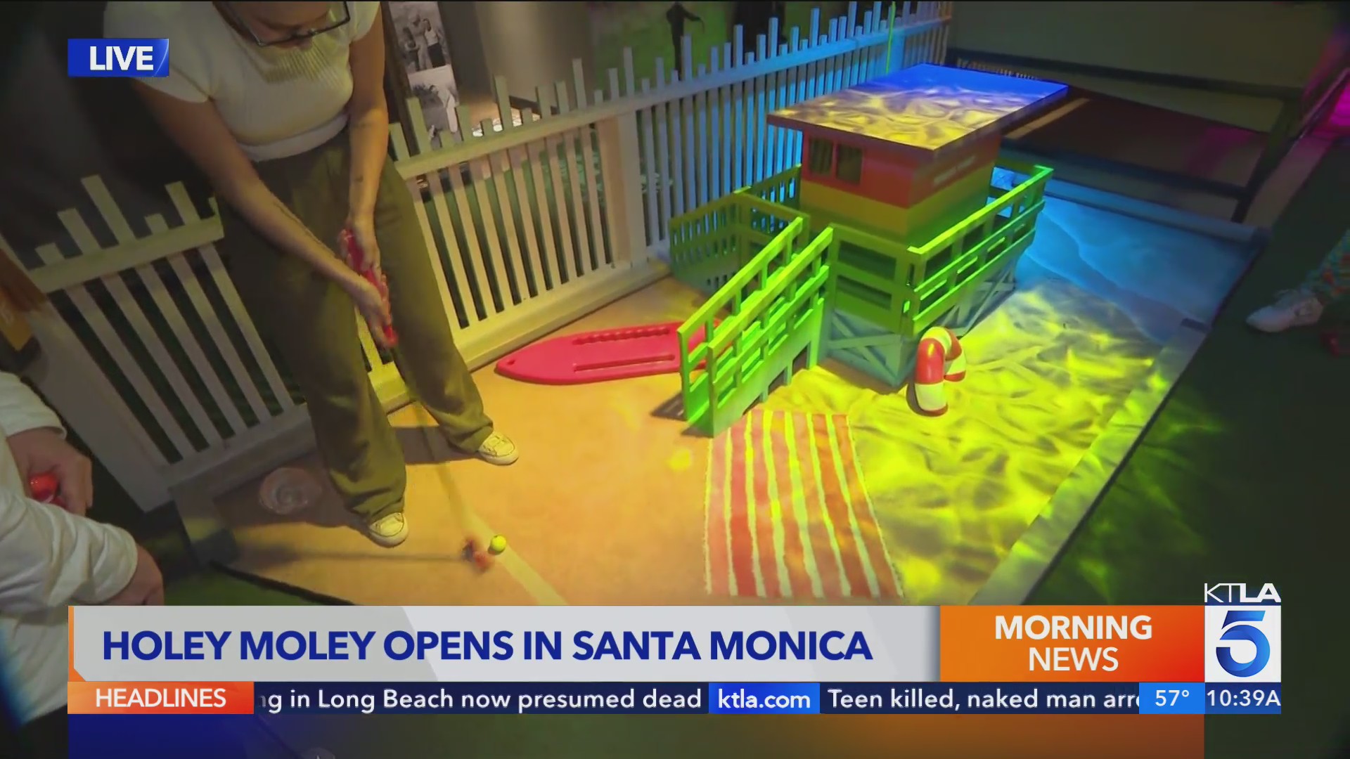 Holey Moley brings mini golf fun to Santa Monica – KTLA