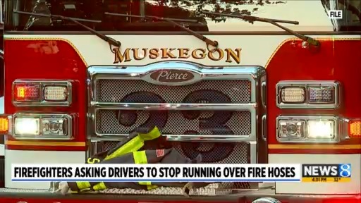 Firefighters asking drivers to stop running over fire hoses – WOODTV.com