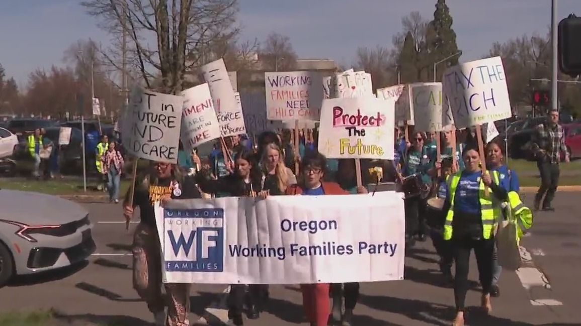 Moms march to Oregon Capitol over childcare – KOIN.com