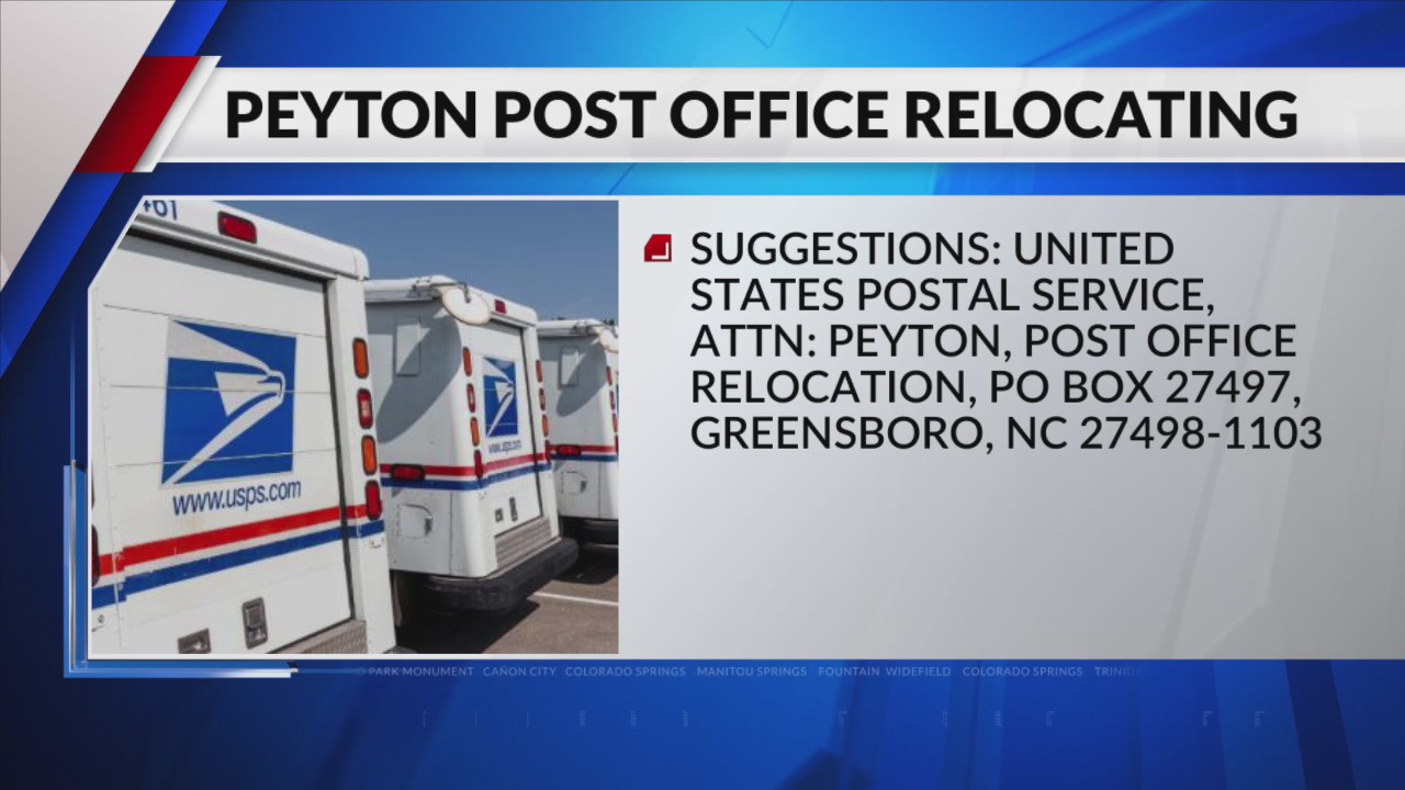 Peyton Post Office relocating due to space needs – FOX21 News Colorado