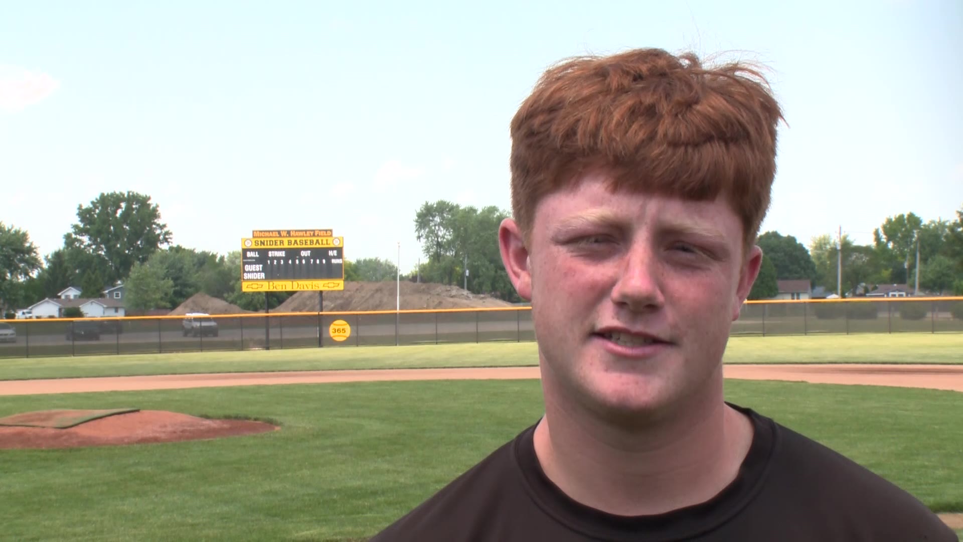 Jack Mohrman full interview at Snider Panthers baseball practice on 6/9 ...