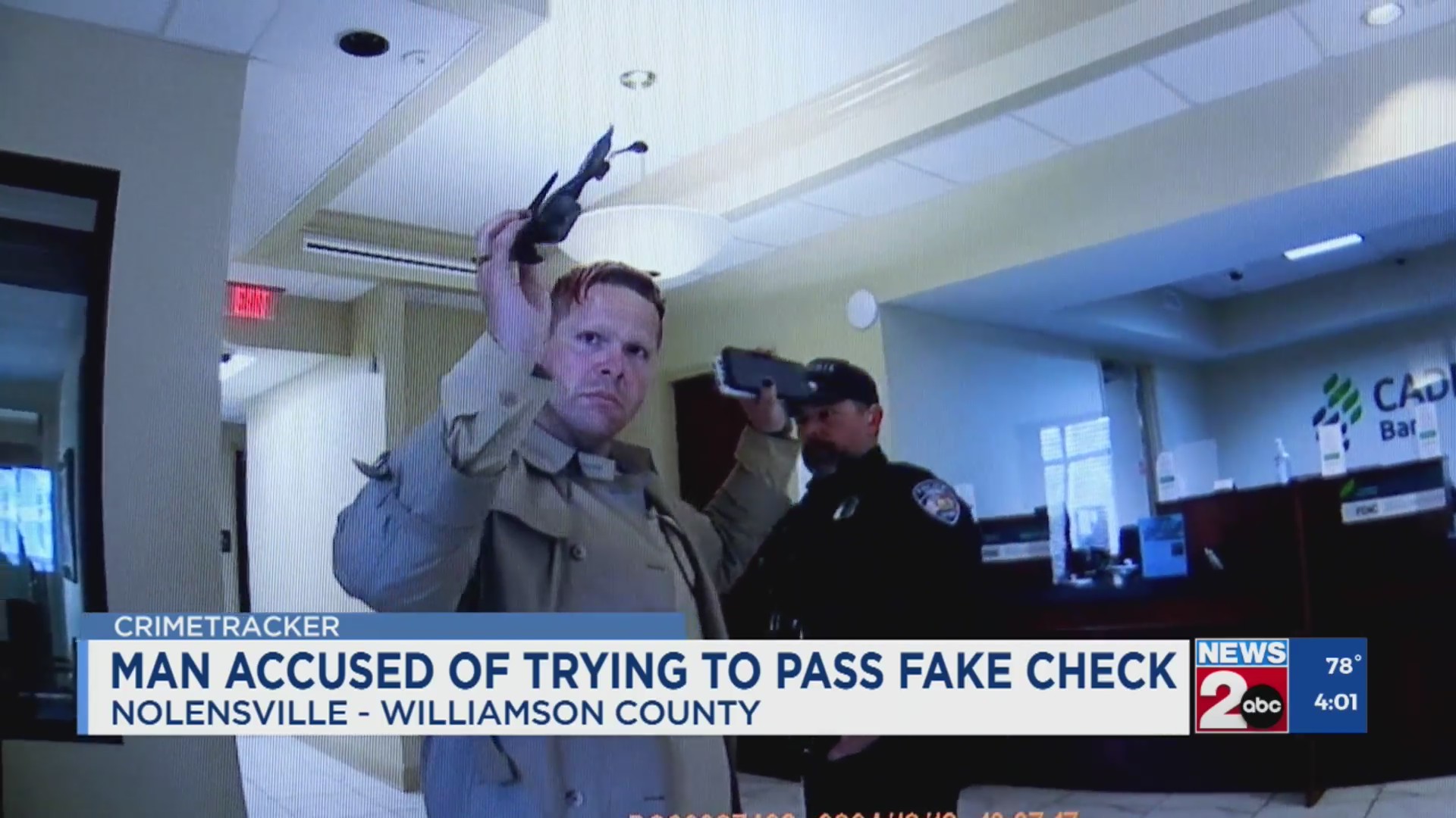 Man accused of trying to pass fake check at Nolensville bank – WKRN News 2