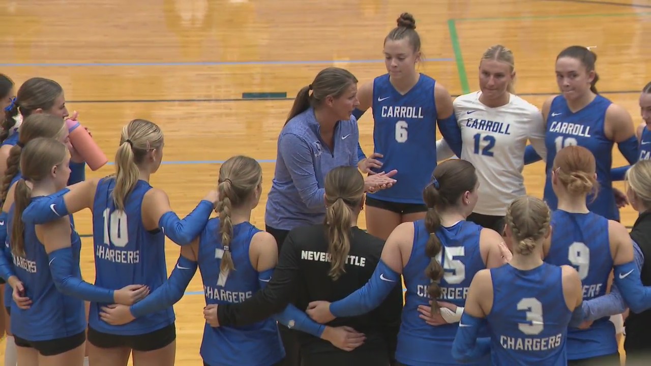 Carroll Chargers girls volleyball off to 12-0 start after sweeping pair ...
