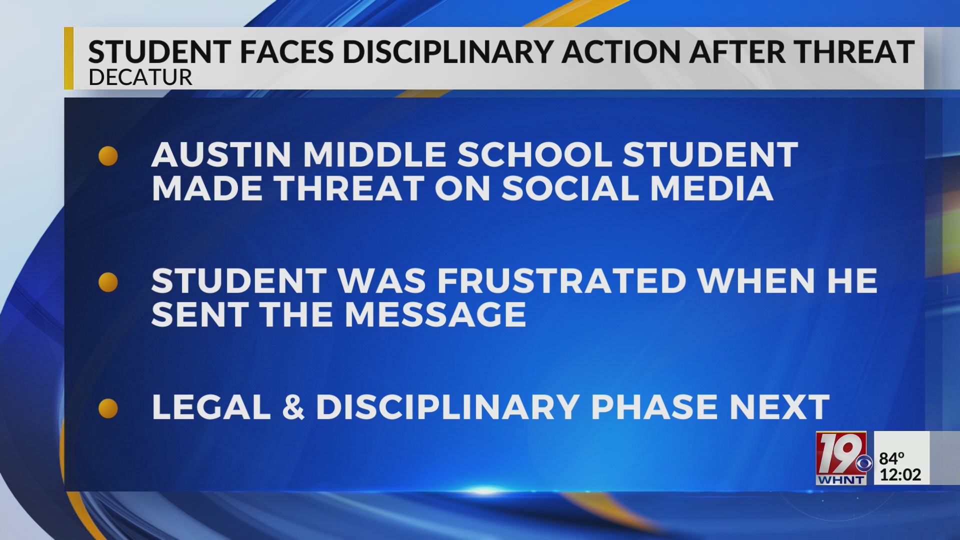 Austin Middle Schooler Facing Discipline Following Threat | Sept. 11 ...