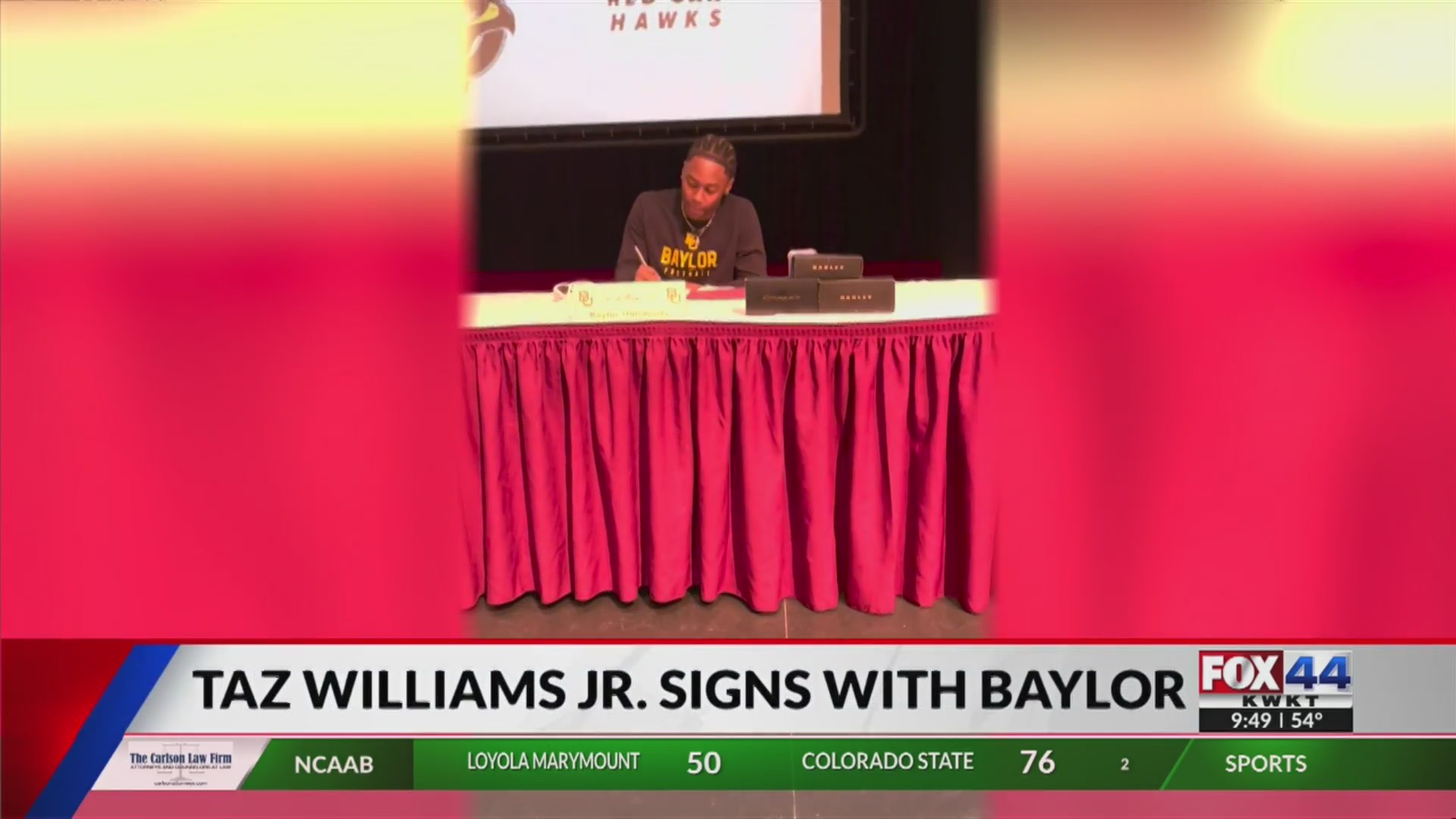 Taz Williams Jr. signs with Baylor – KWKT – FOX 44