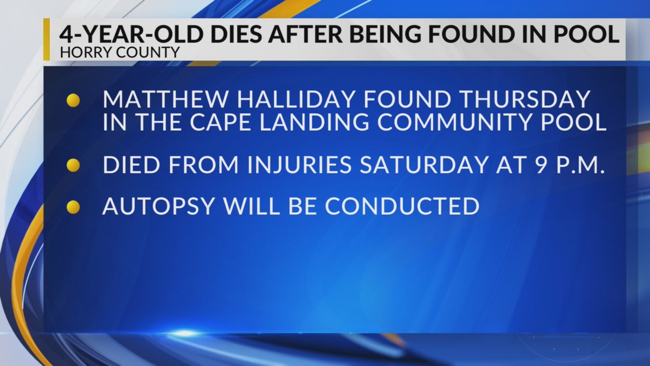 4-year-old dies after being found in Horry County swimming pool ...