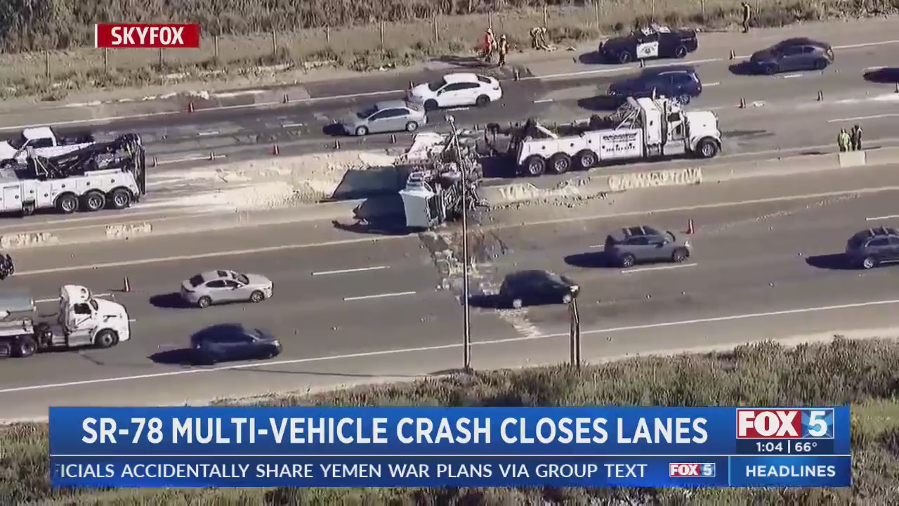 SR-78 multi-vehicle crash closes lanes – FOX 5 San Diego & KUSI News