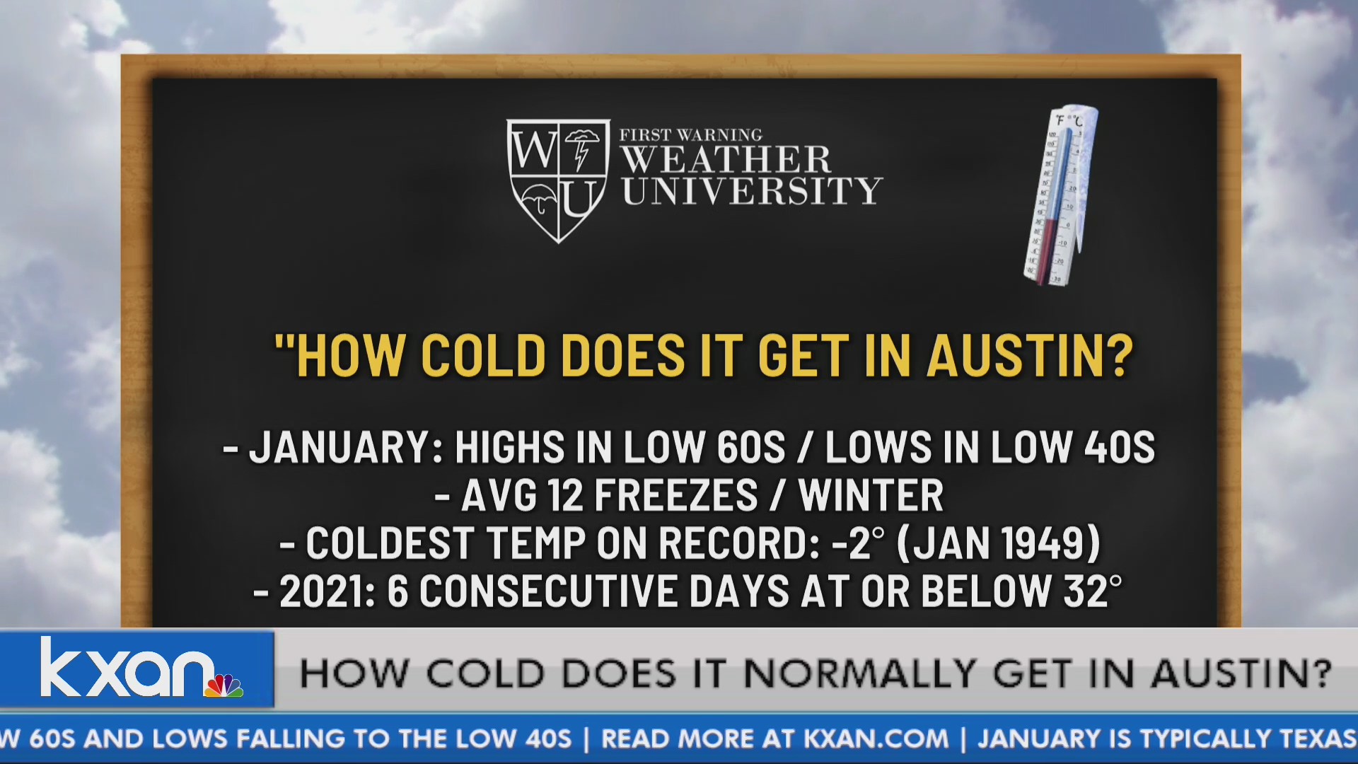 Kristen’s Classroom: How cold does it normally get in Austin? – KXAN Austin