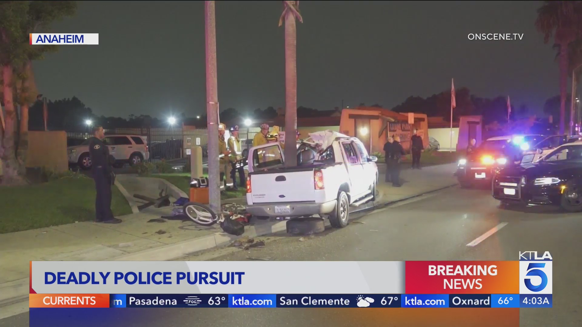 Traffic stop turns deadly when motorist flees police in Anaheim – KTLA