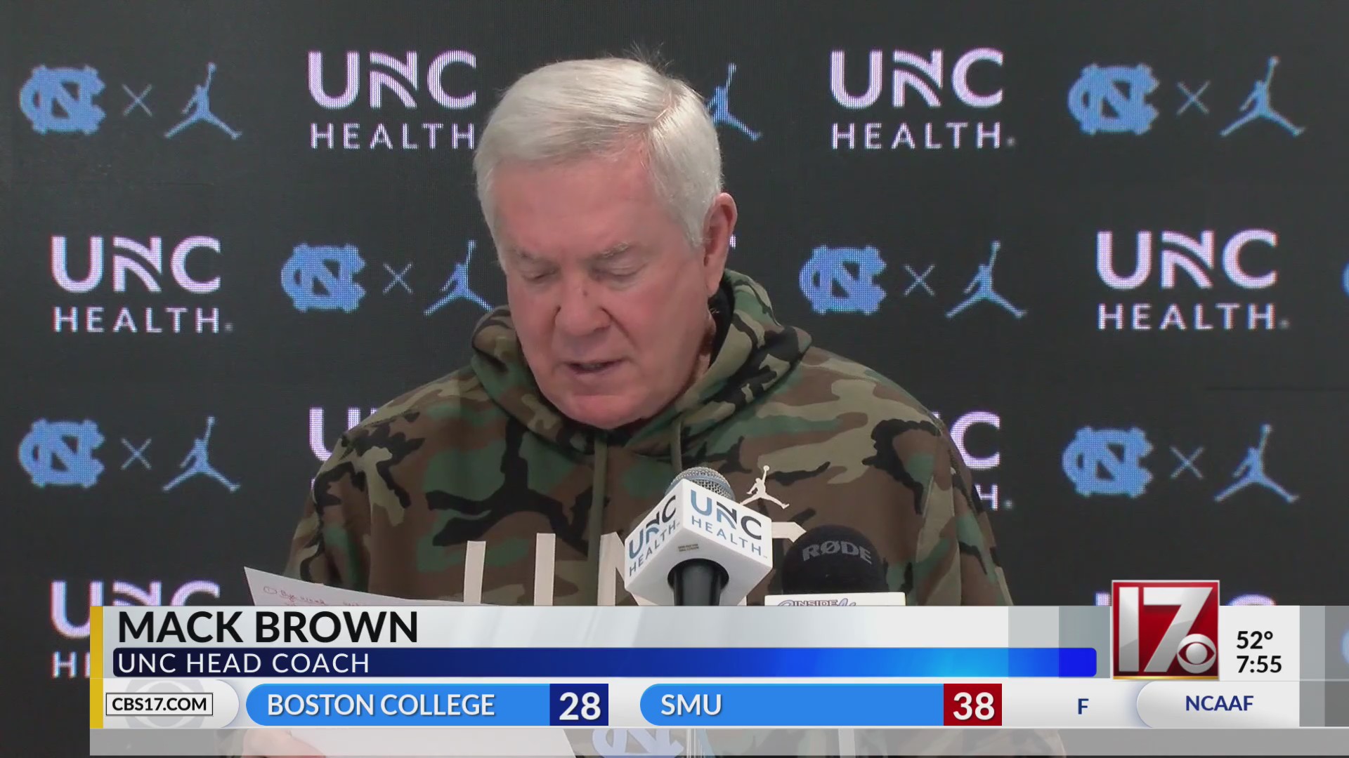 UNC football head coach talks about Wake Forest – CBS17.com