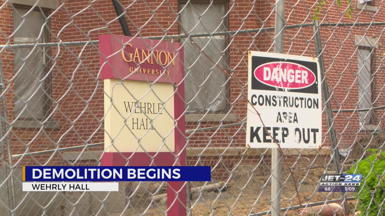 Demolition begins on Gannon’s Wehrle Hall – WJET/WFXP/YourErie.com