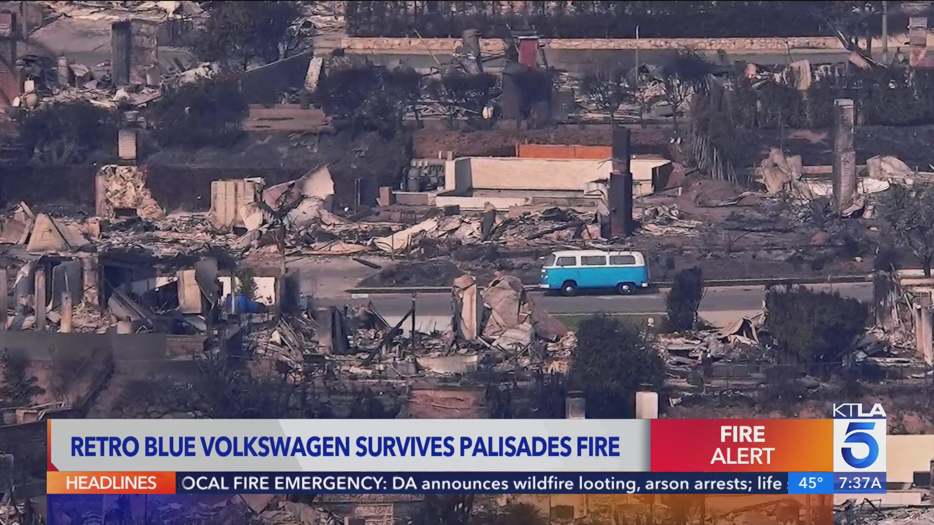 VW Bus survives Palisades Fire – KTLA