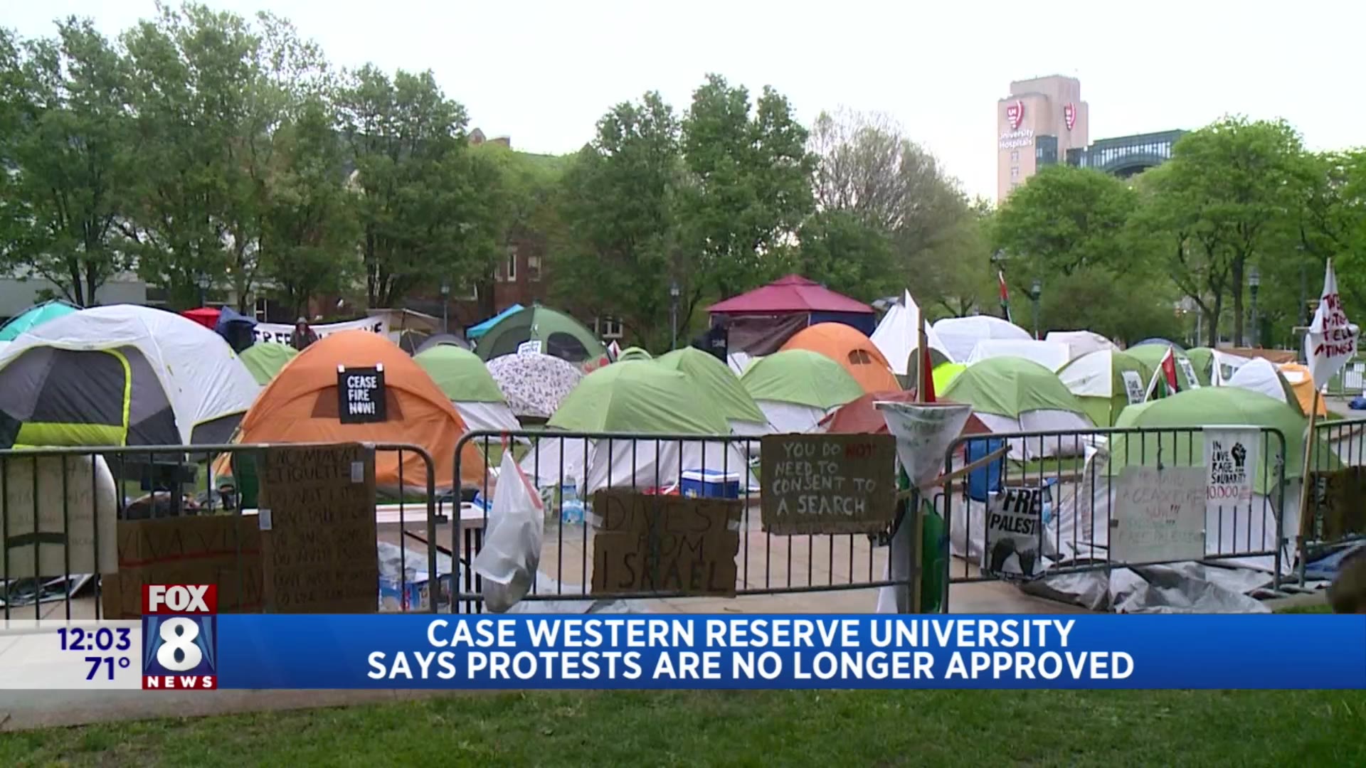 Day 5 of protests at Case Western – Fox 8 Cleveland WJW