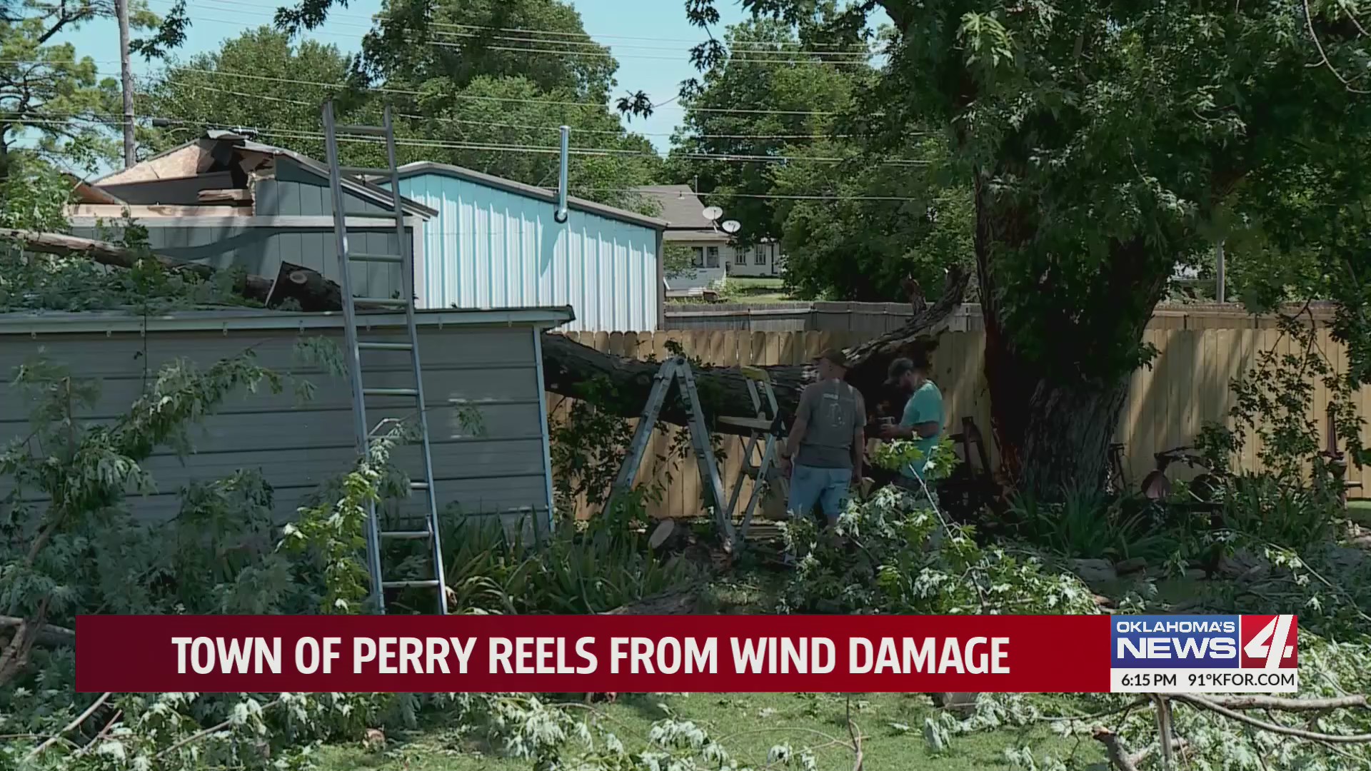 Town of Perry reels from wind damage – KFOR.com Oklahoma City