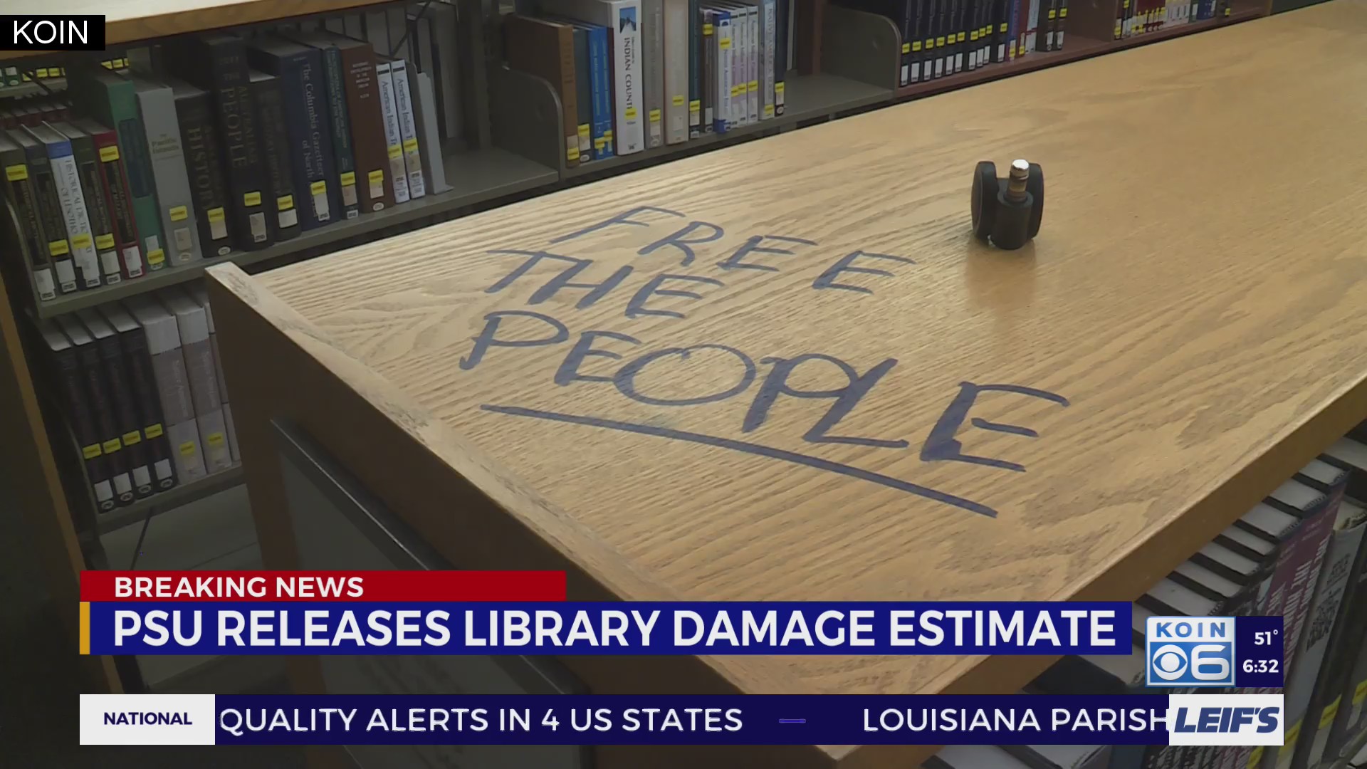 Portland State University shares damage estimate following library ...
