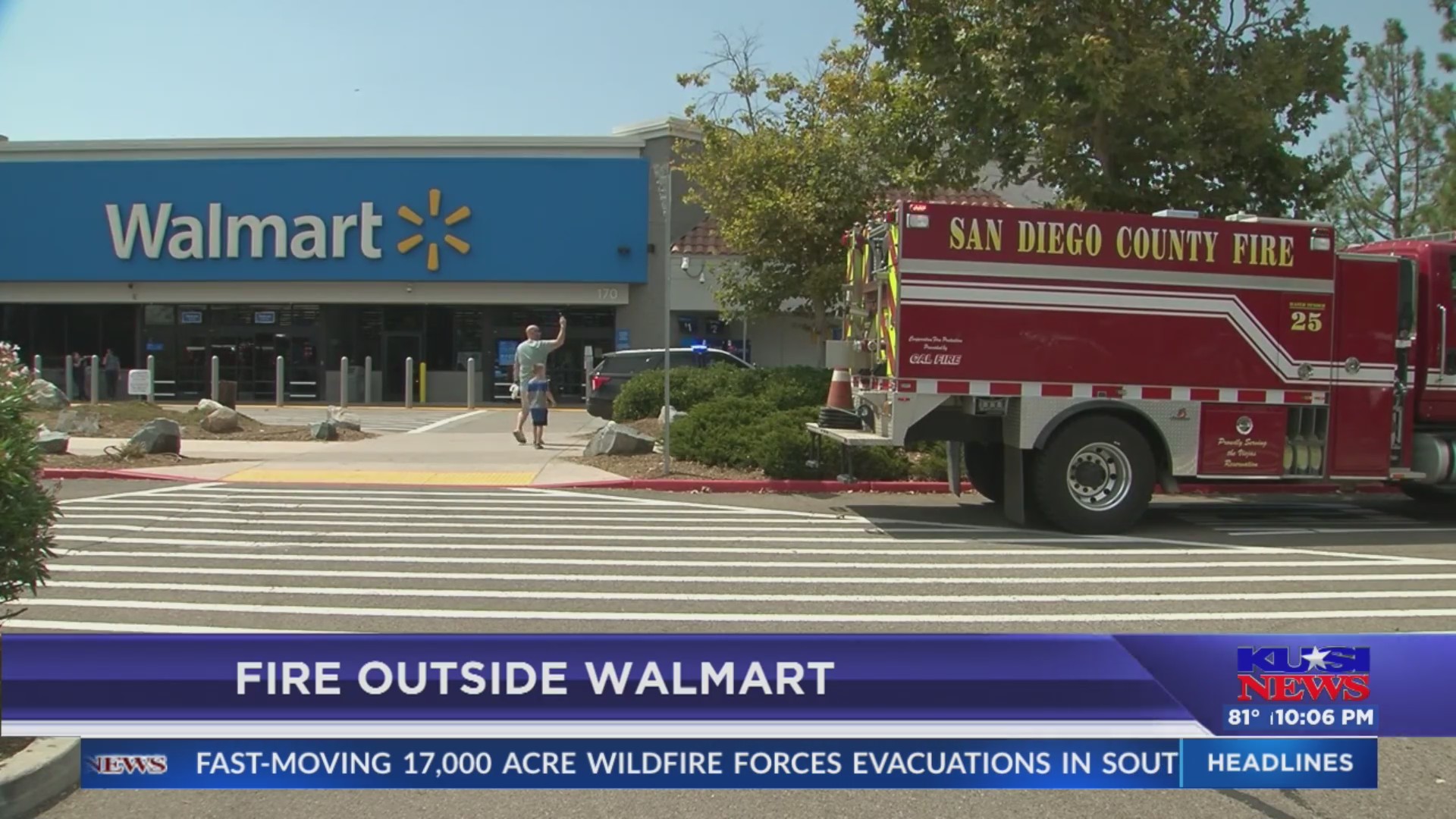 Fire erupts behind Walmart in Santee – FOX 5 San Diego & KUSI News
