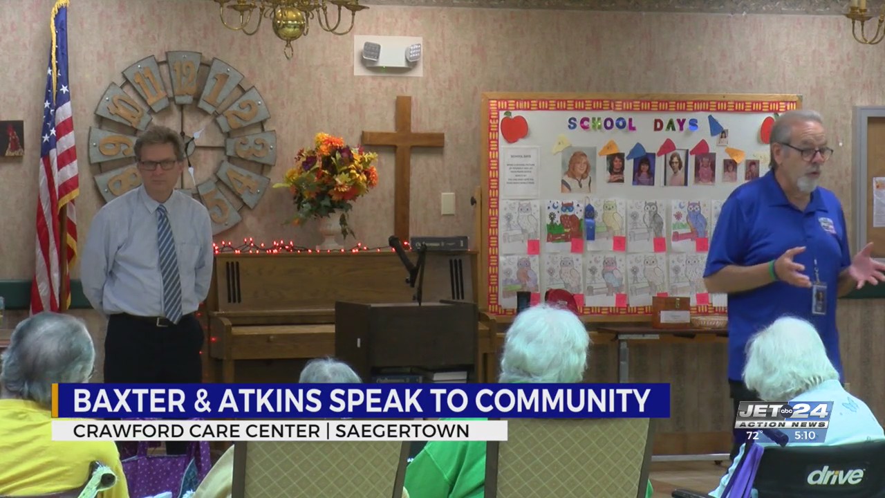 JET 24’s own Lou Baxter, Tom Atkins speak at Crawford Care Center ...