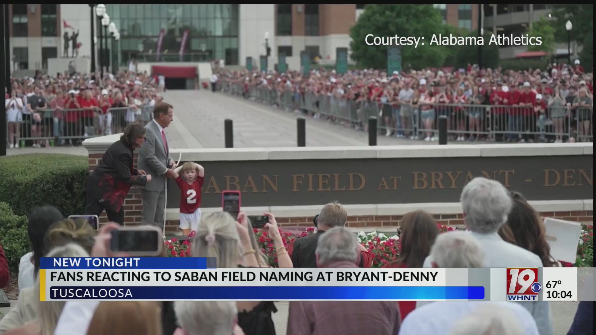 Fans React To Saban Field At Bryant-Denny Stadium | News 19 at 10 p.m ...