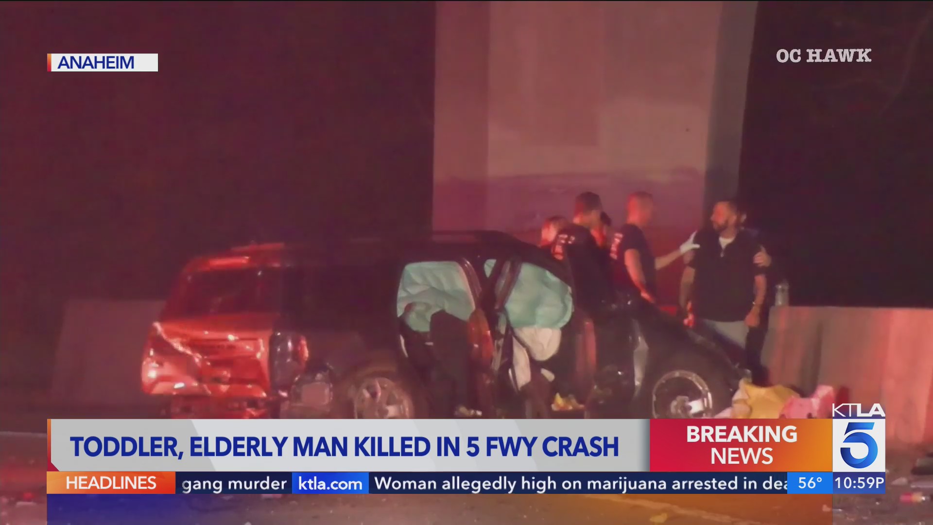 Toddler, elderly man killed in 5 Freeway crash – KTLA