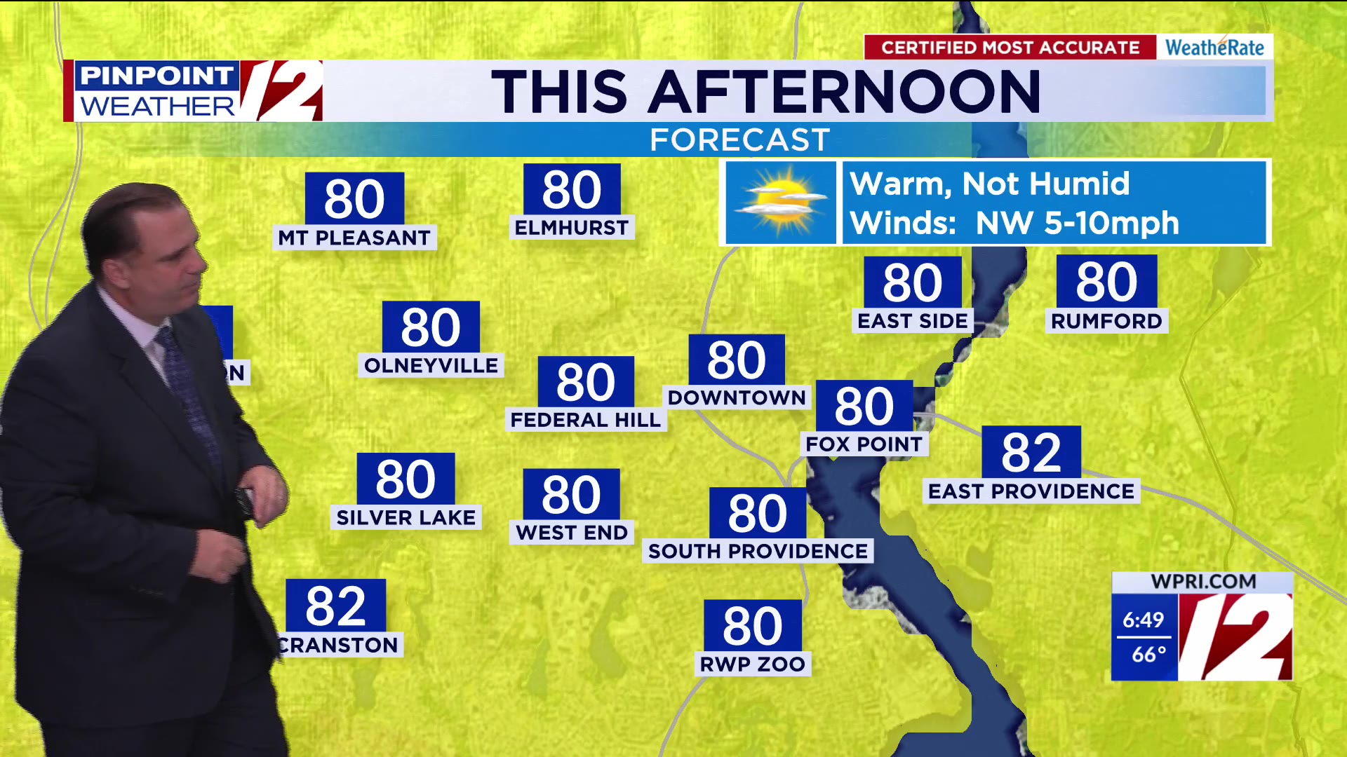WPRI 12 Weather Forecast for 7/21/25: Lower humidity, beautiful today ...