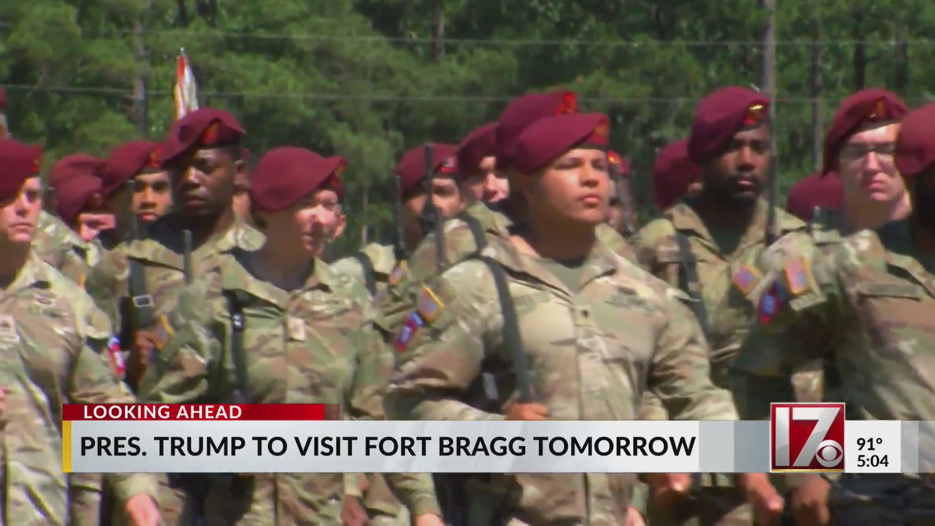 President Donald Trump to visit Fort Bragg tomorrow – CBS17.com