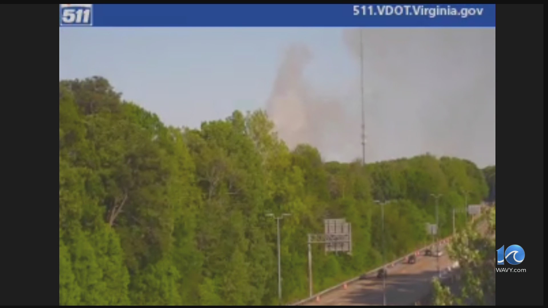 Hampton firefighters battling landfill fire, smoke seen from I-64 ...