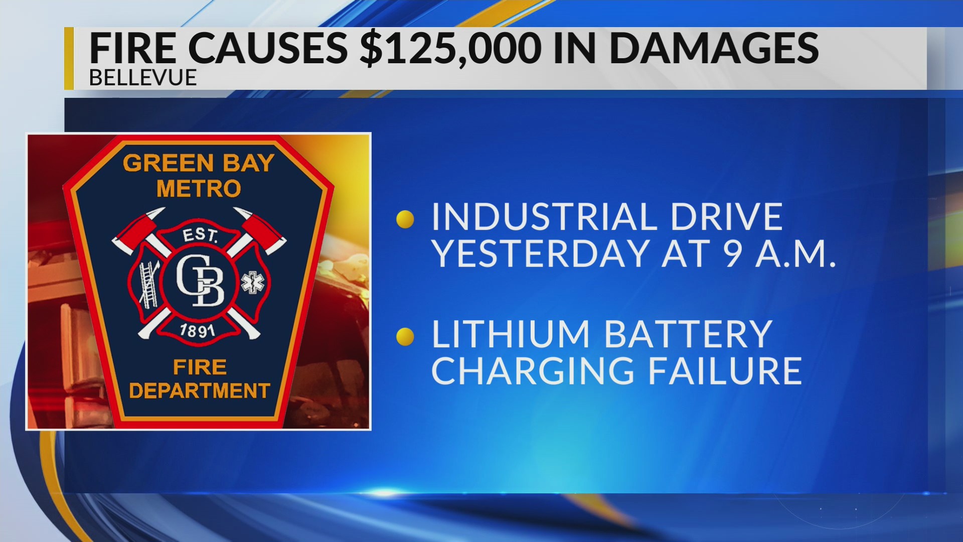 Lithium battery charging issue causes estimated $125,000 in damages at ...