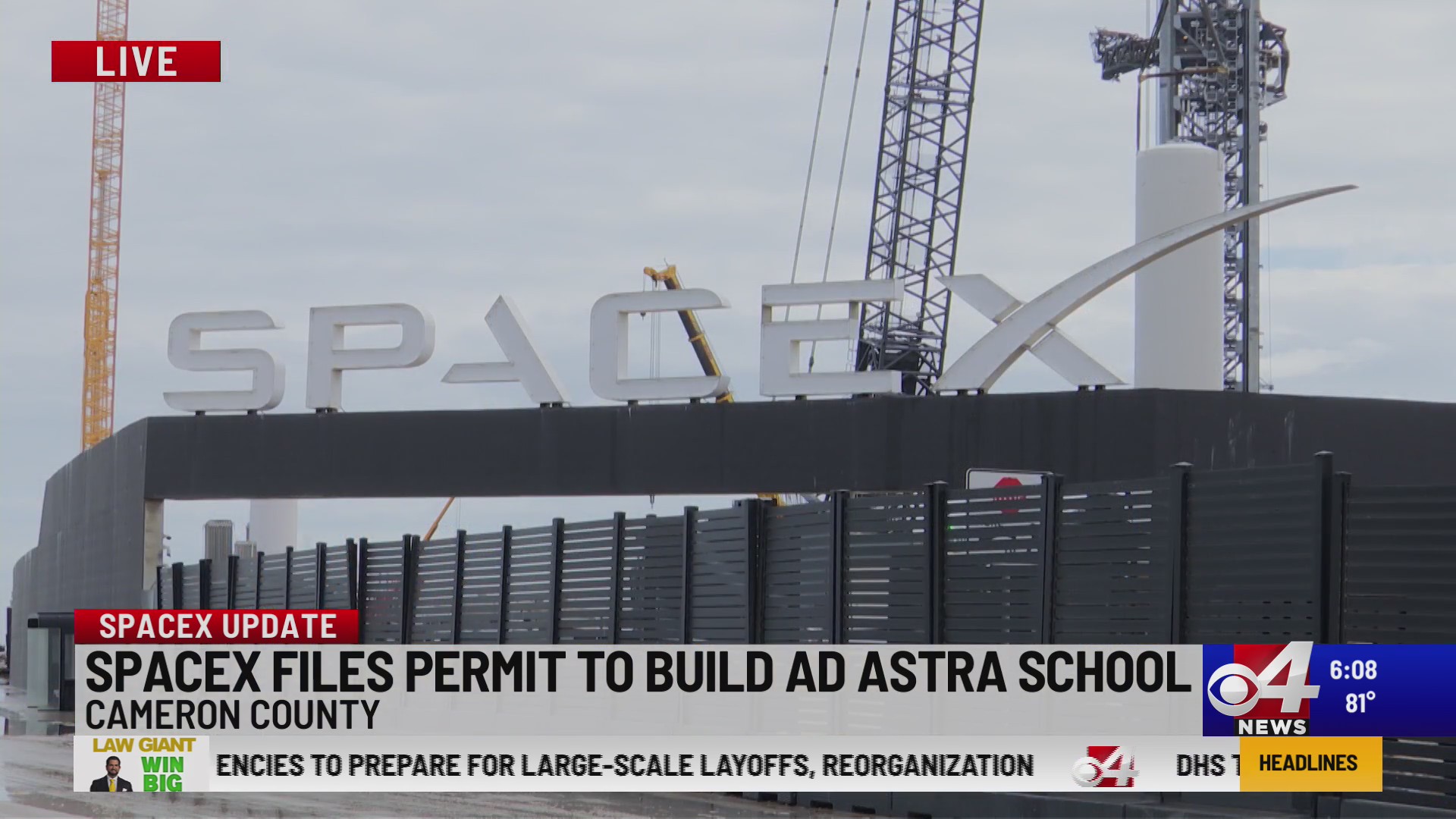 SpaceX files permit to build ad astra school – KVEO-TV