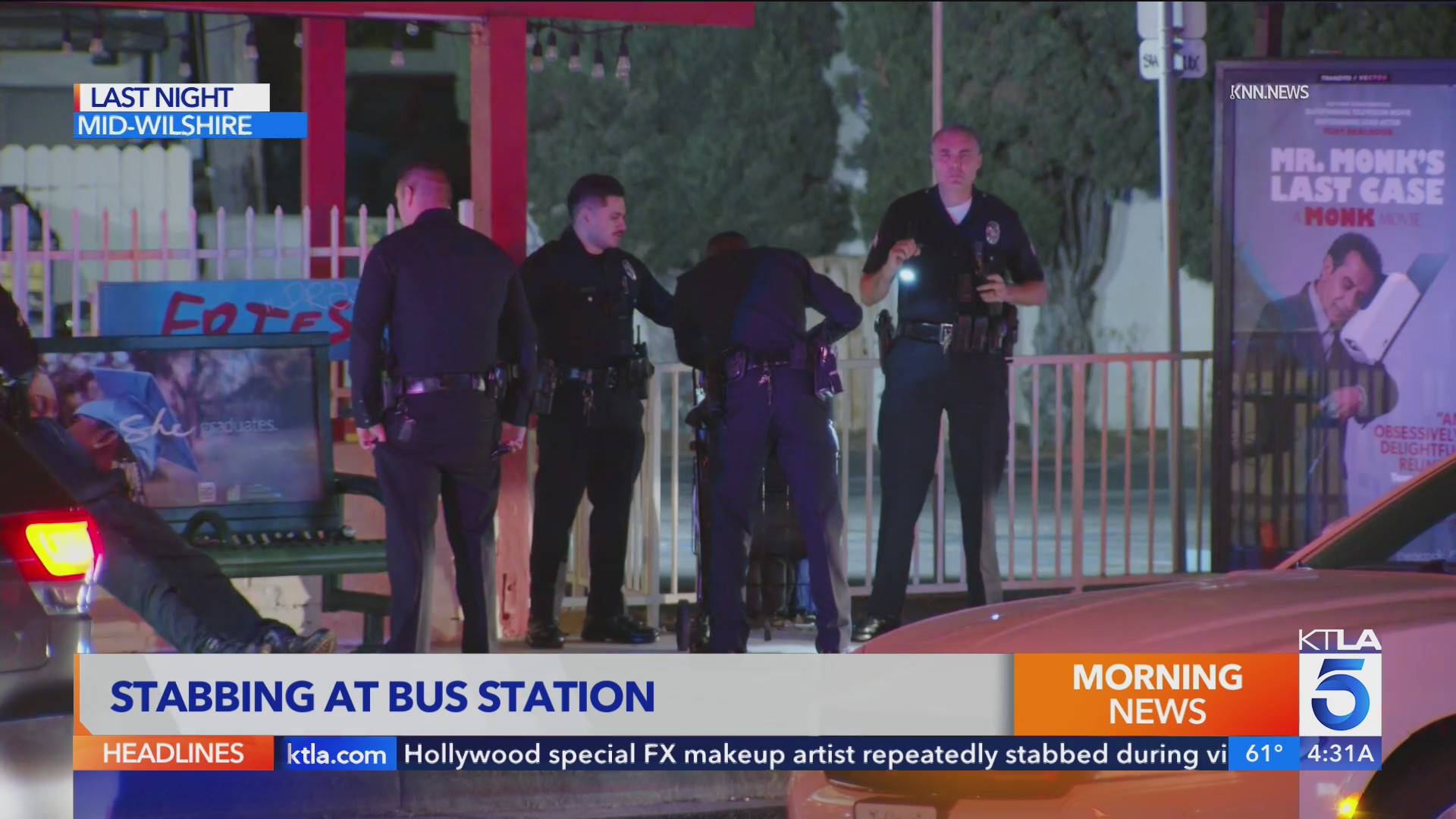 Stabbing reported at Metro stop hours after bus driver attacked – KTLA