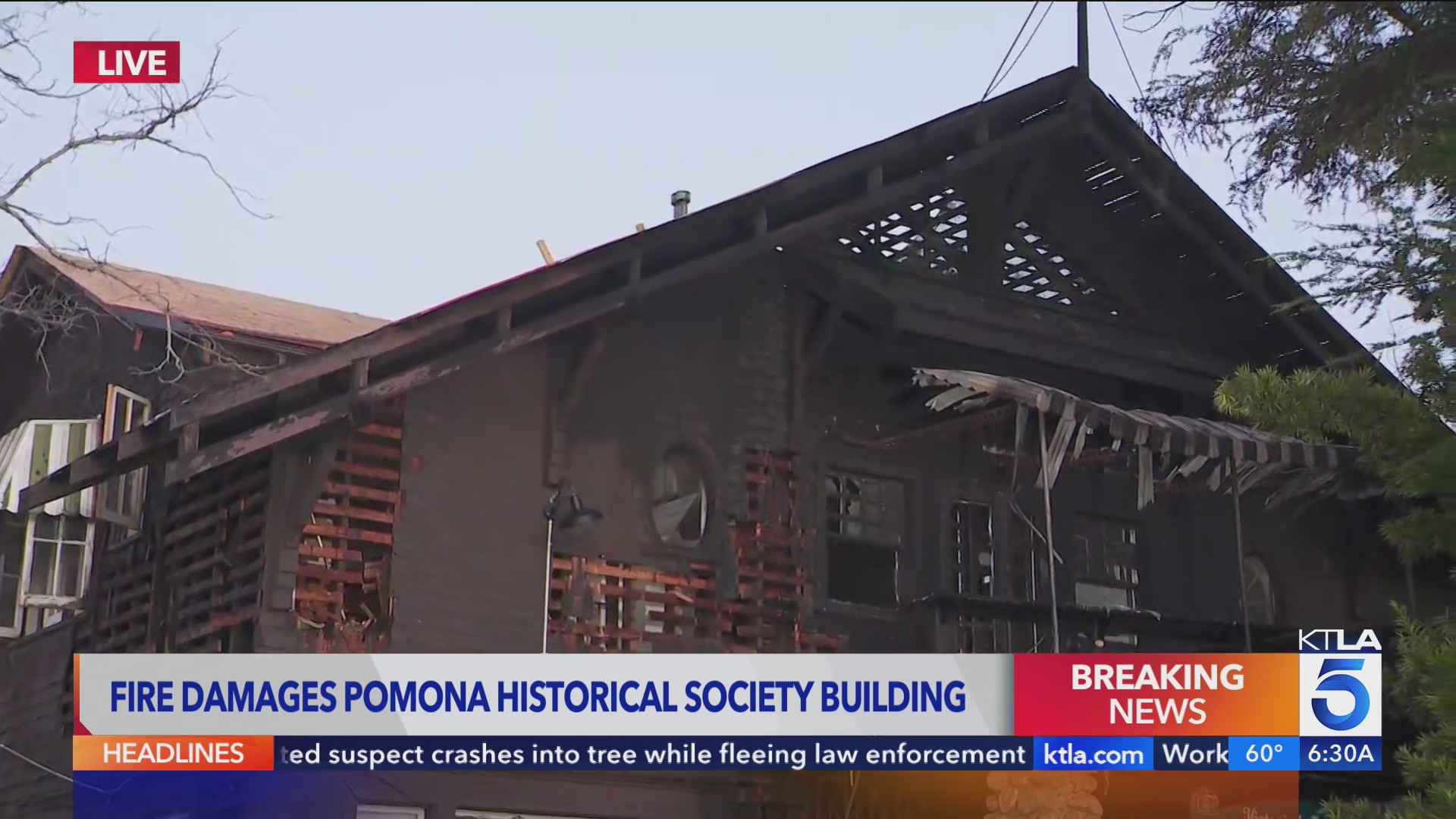 Fire damages historical museum in Pomona – KTLA