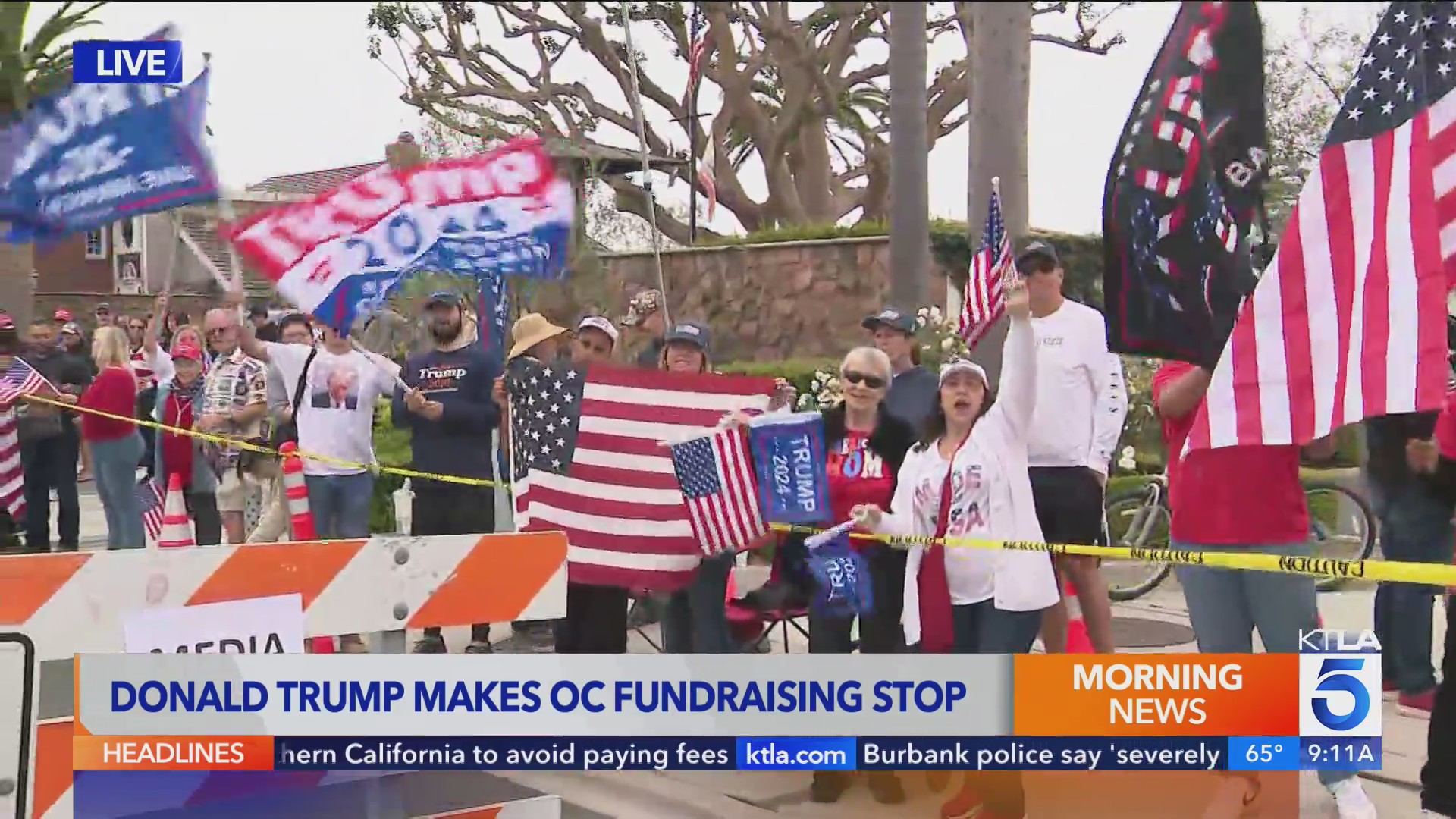 Donald Trump makes Orange County fundraising stop – KTLA