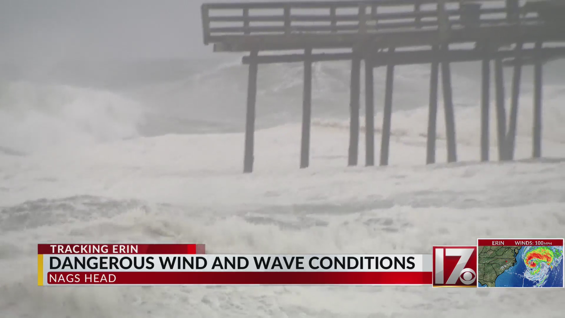 Dangerous wind and wave conditions at Nags Head – CBS17.com