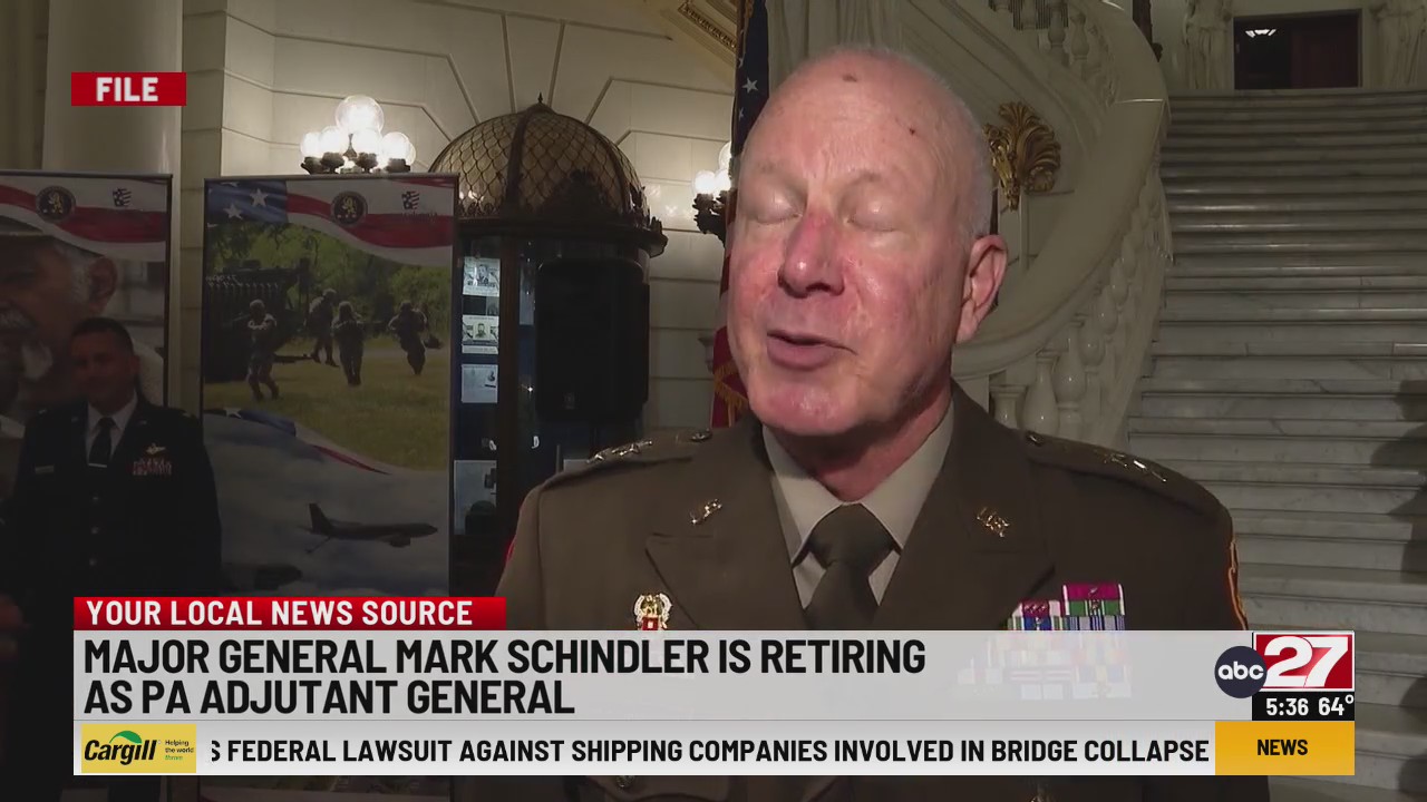 Major general Mark Schindler is retiring as PA Adjutant General – 28/22 ...