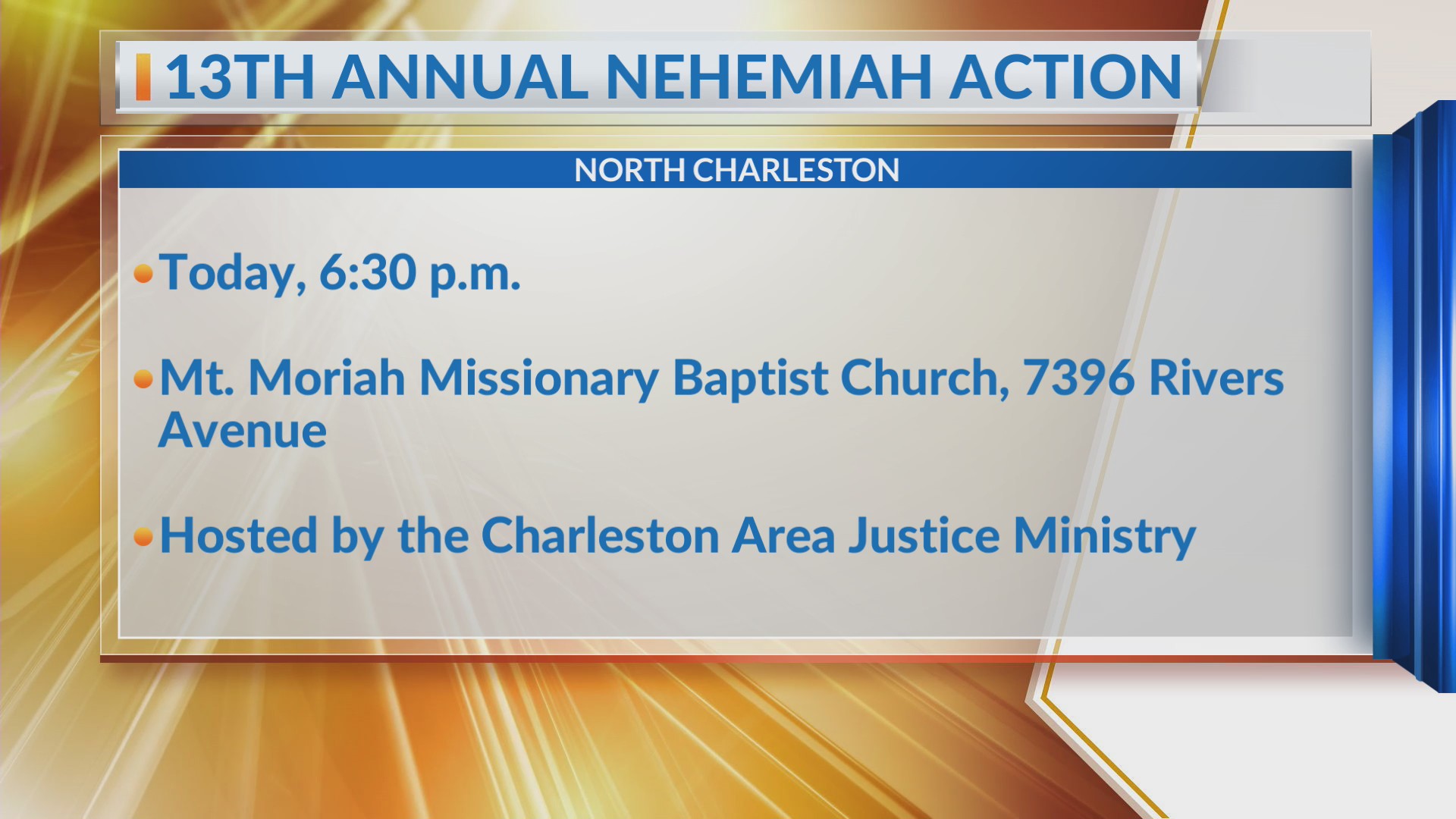 13th Annual Nehemiah Action – WCBD News 2