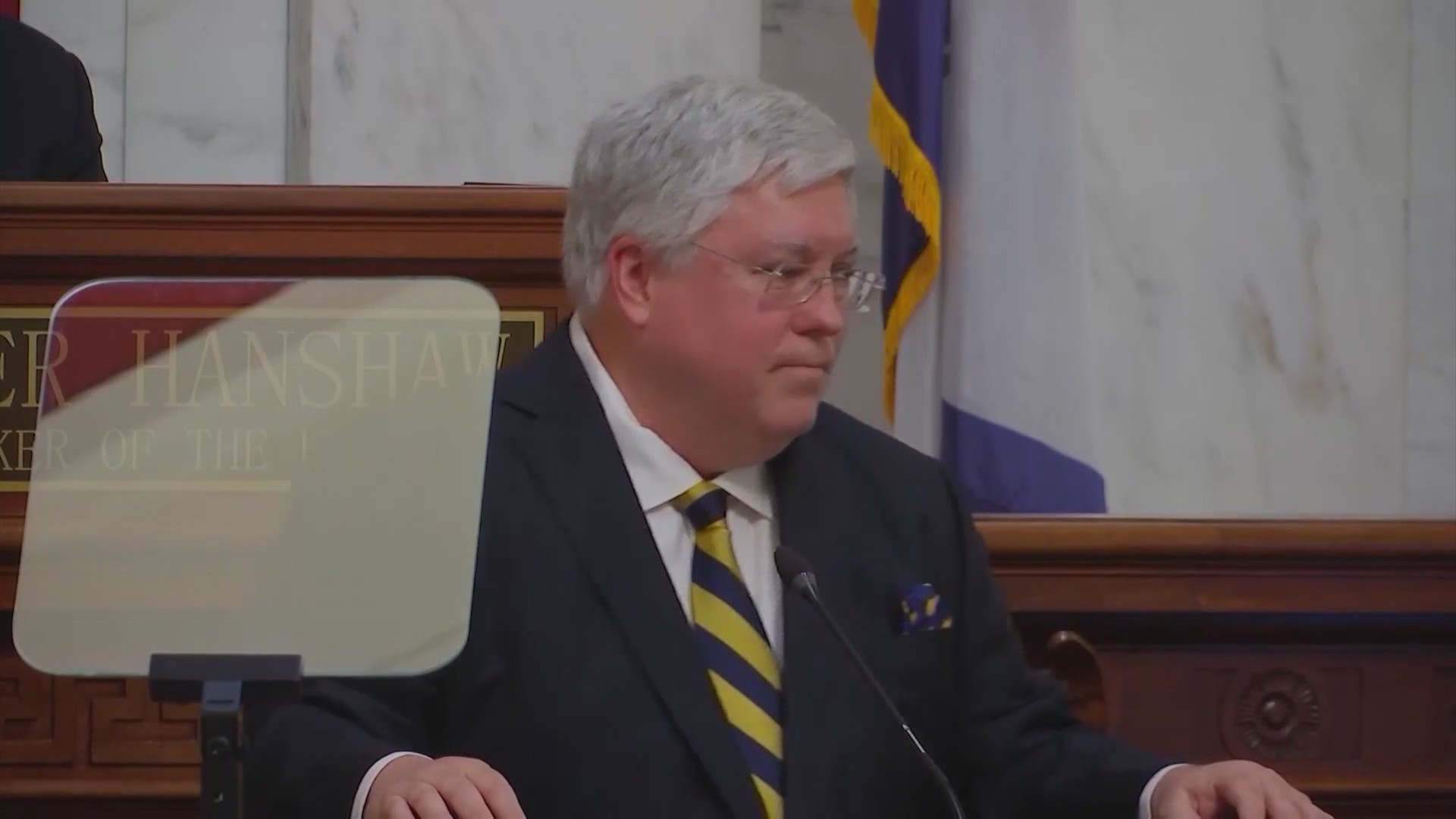 West Virginia Governor Patrick Morrisey applauds work during ...