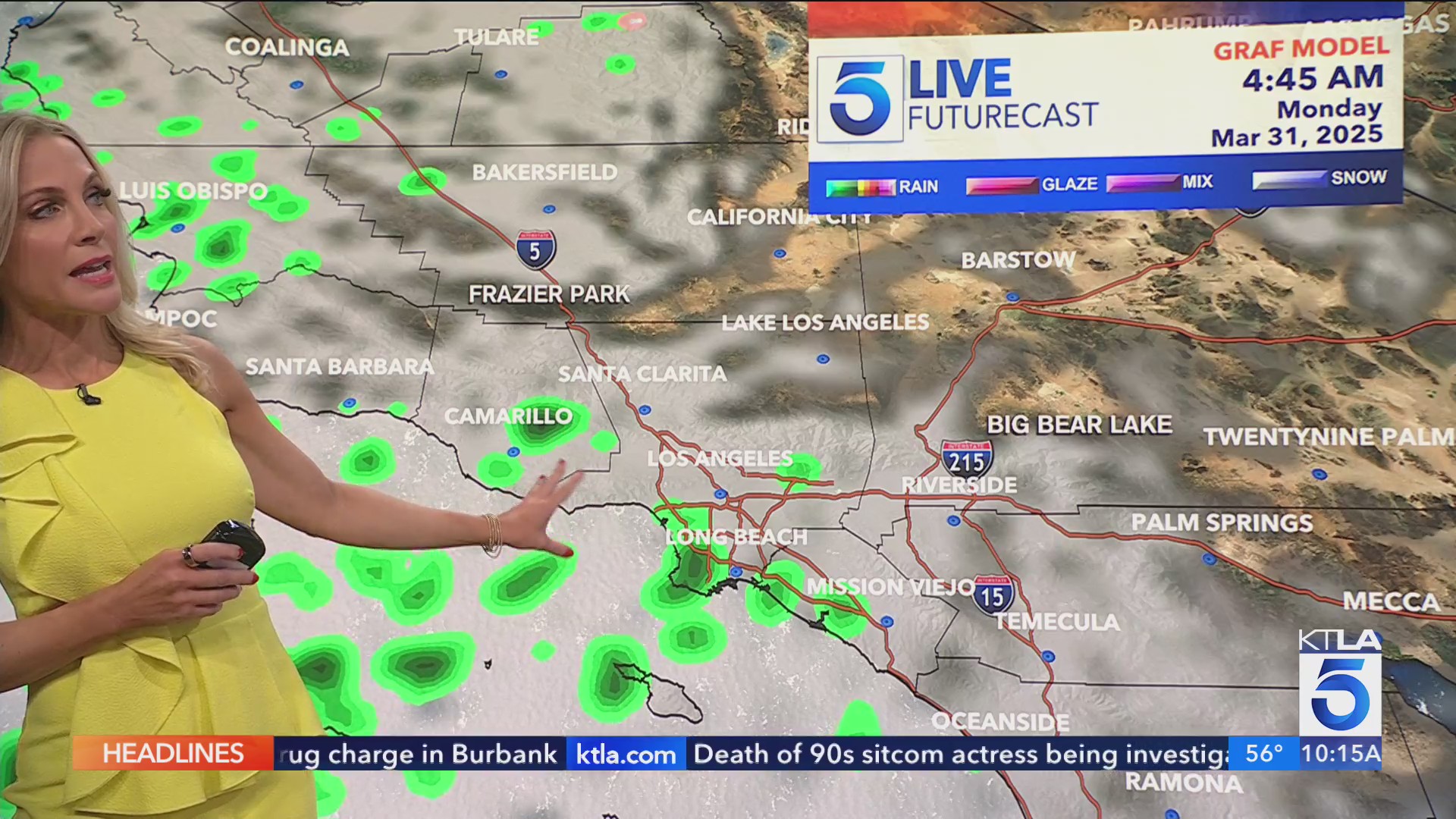 Scattered showers in store for Southern California through Monday – KTLA