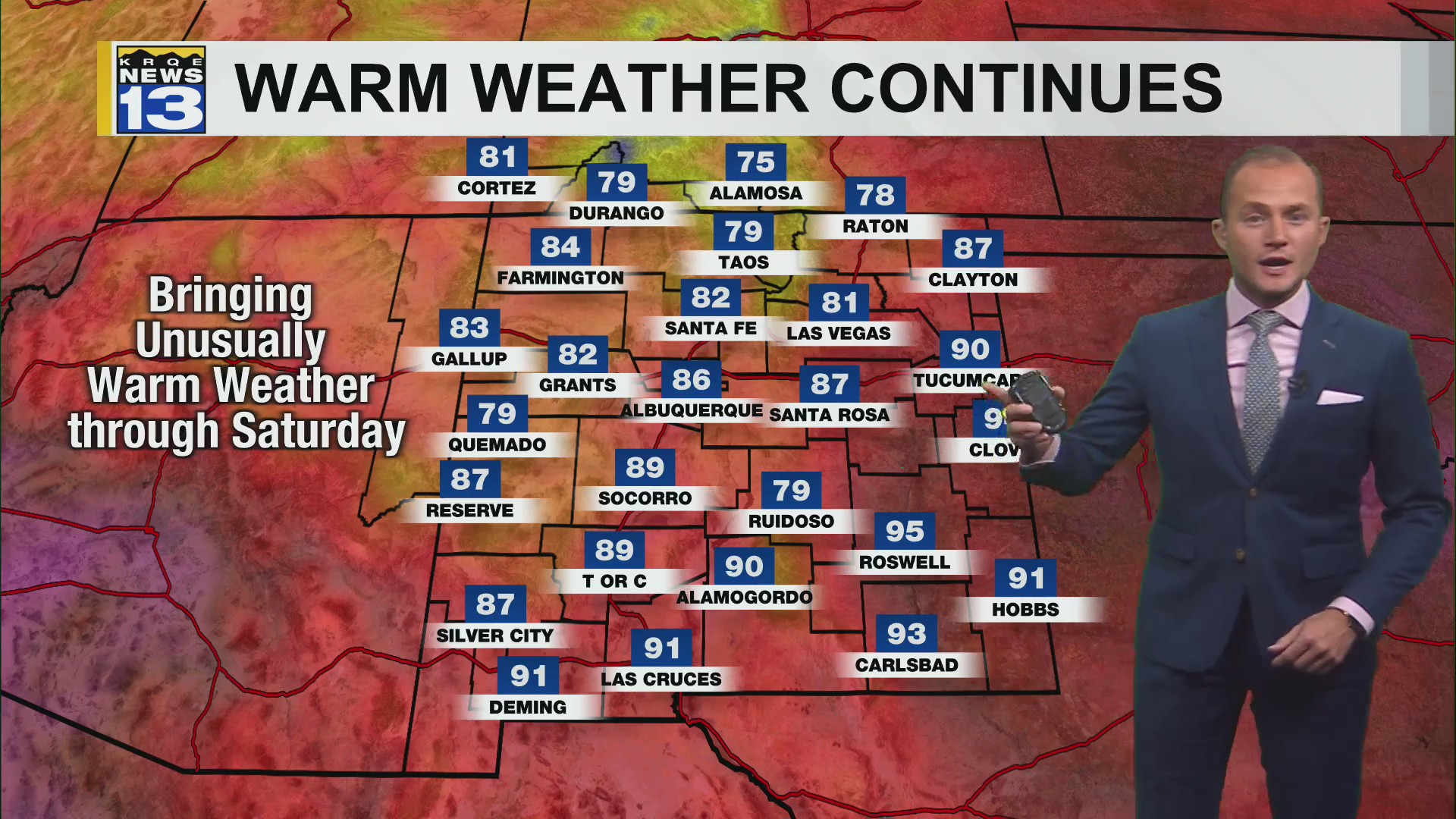 Unusually warm weather continues through the middle of October – KRQE ...