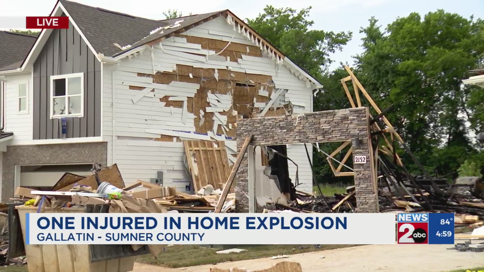 1 injured after explosion destroys Gallatin home – WKRN News 2